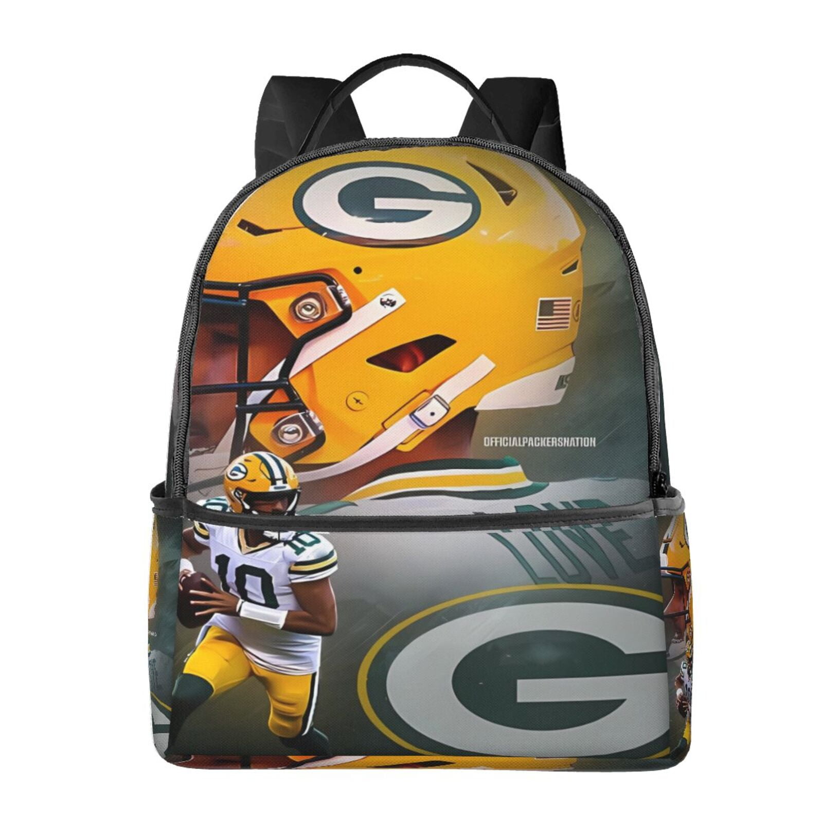 Jordan Love Customized Fashion Travel Backpack, Football Team Logo Fan ...