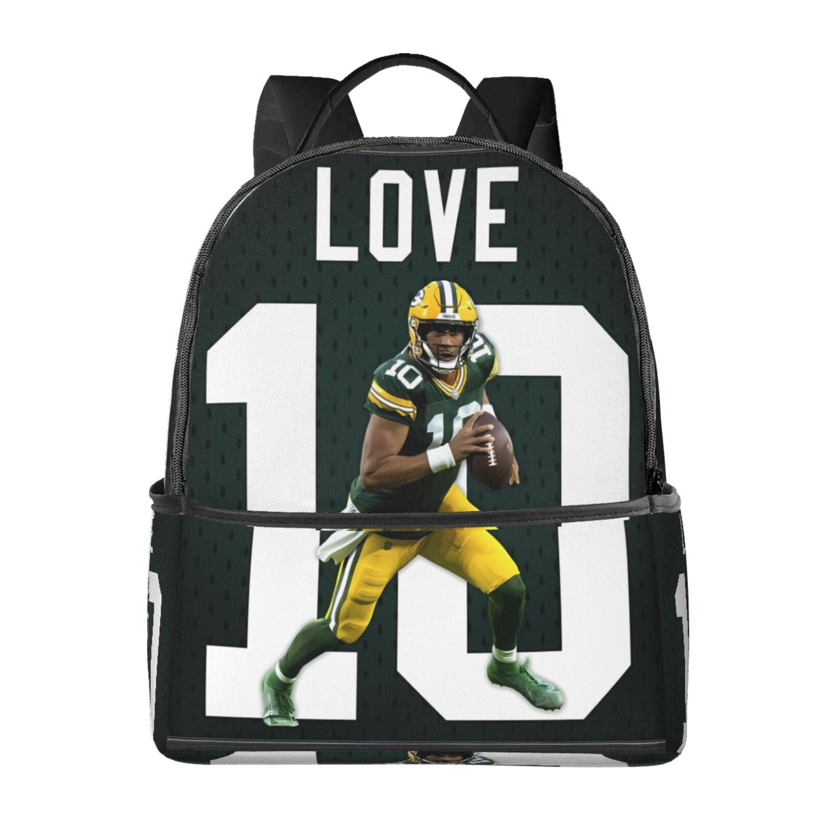 Jordan Love Customized Fashion Travel Backpack, Football Team Logo Fan ...