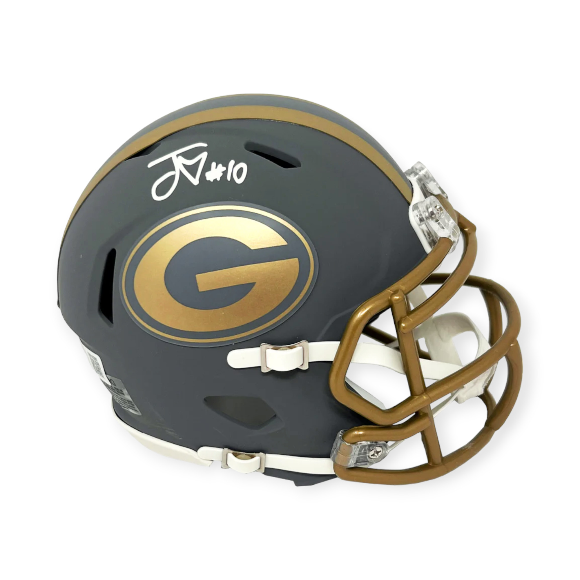 Jordan Love Green Bay Packers Autographed Slate Mini Helmet Beckett ...