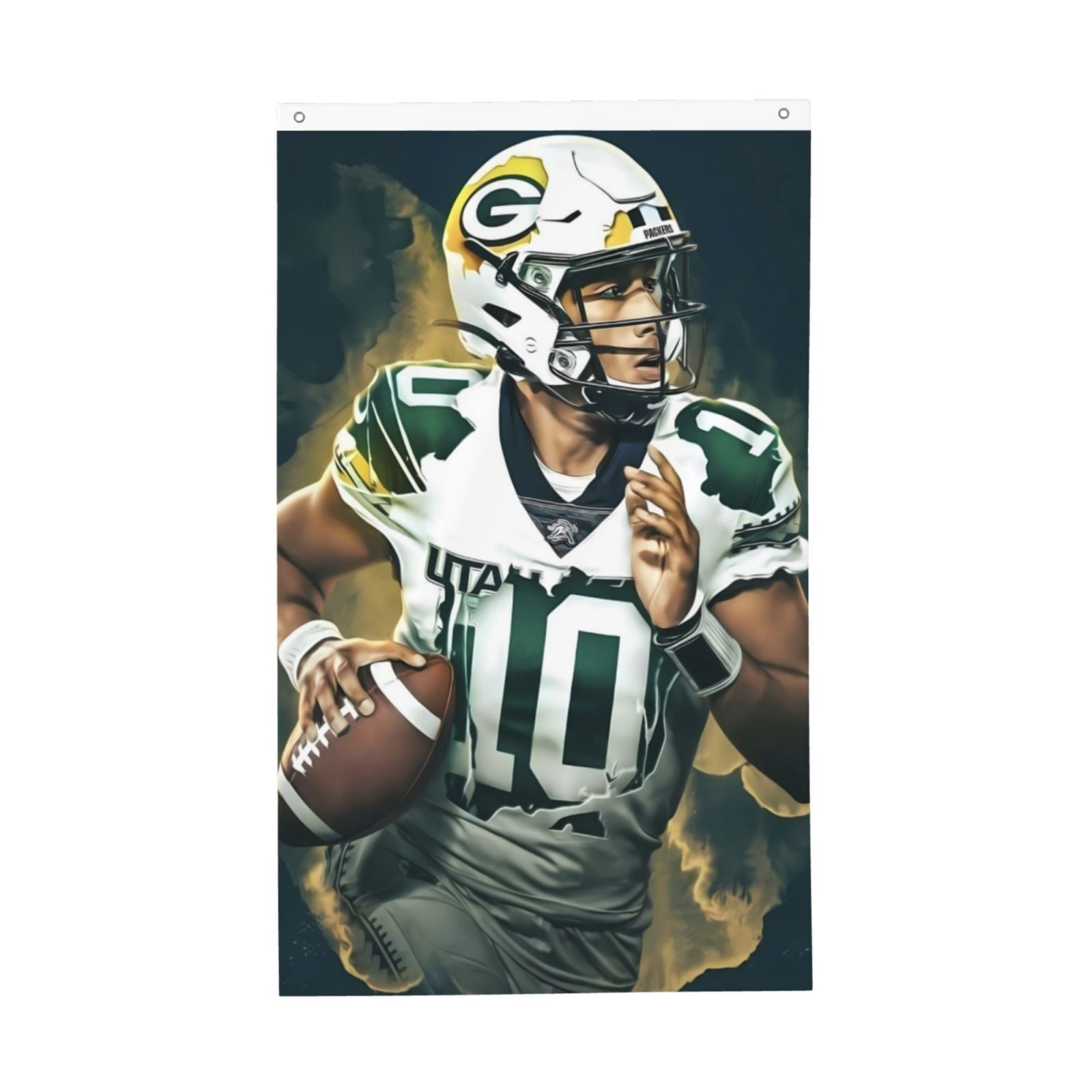 Jordan Love Player Flags American Football Double-Sided Cheering Flags ...