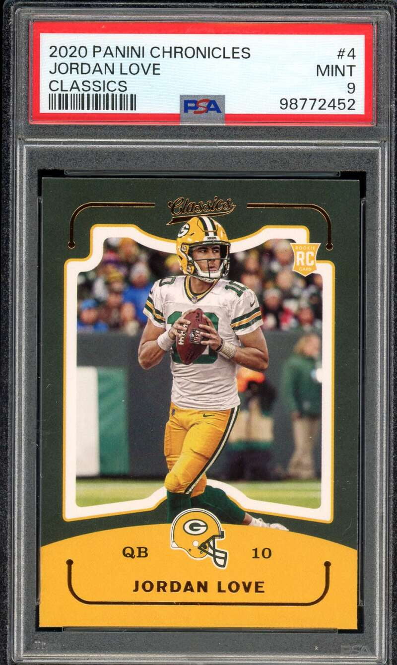 Jordan Love Rookie Card 2020 Panini Chronicles Classics #4 PSA 9 ...