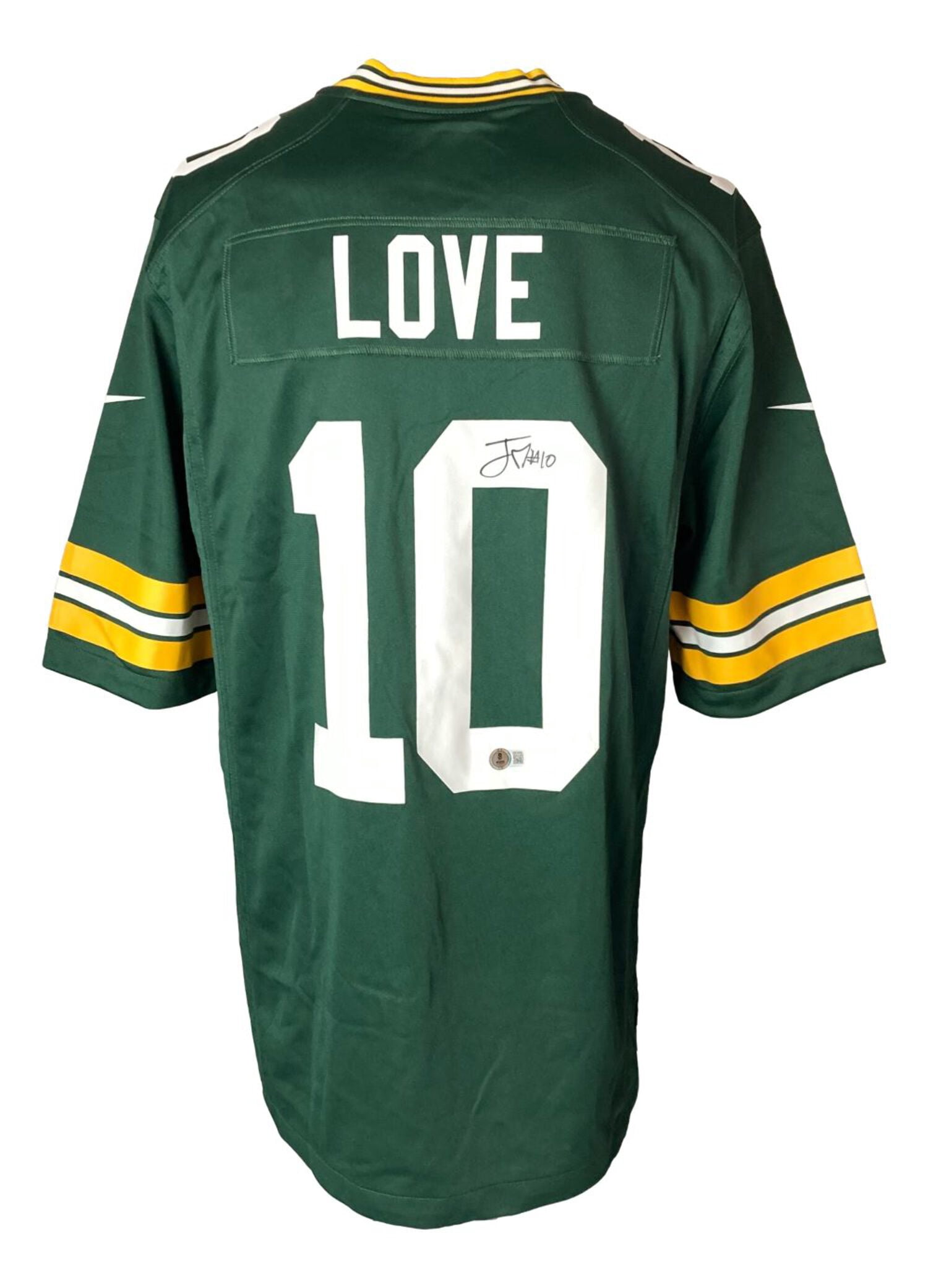 Jordan Love Signed Green Bay Packers Green Nike Game Replica Jersey BAS ...