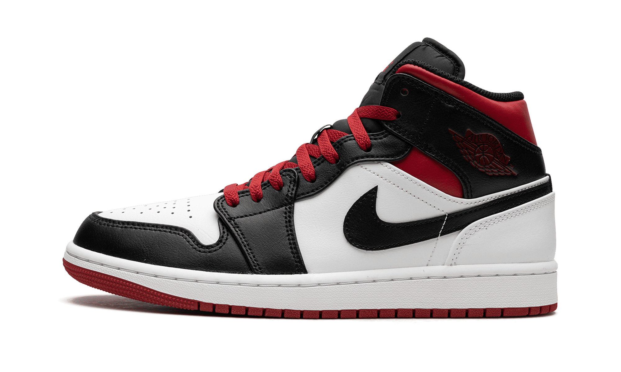 Jordan MENS Air Jordan 1 Mid "Gym Red Black Toe" DQ8426 106 from ...