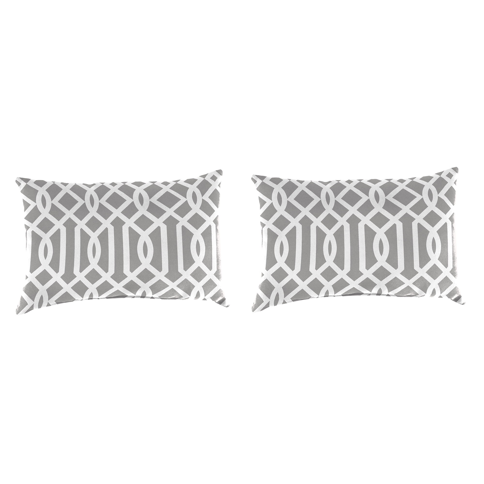 Jordan Manufacturing 12" x 18" Chauncey Pumice Gray Geometric ...