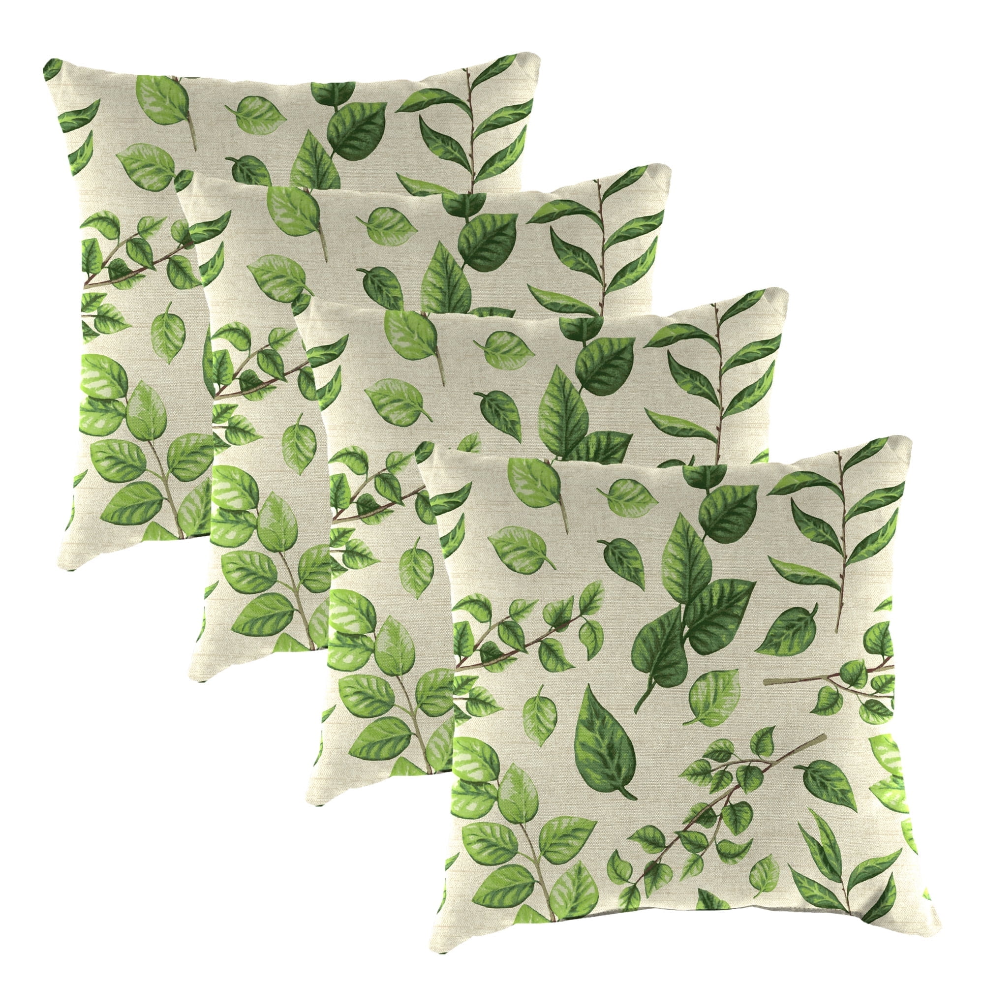 Jordan Manufacturing 16" x 16" Natik Aloe Green Leaves Square Outdoor ...