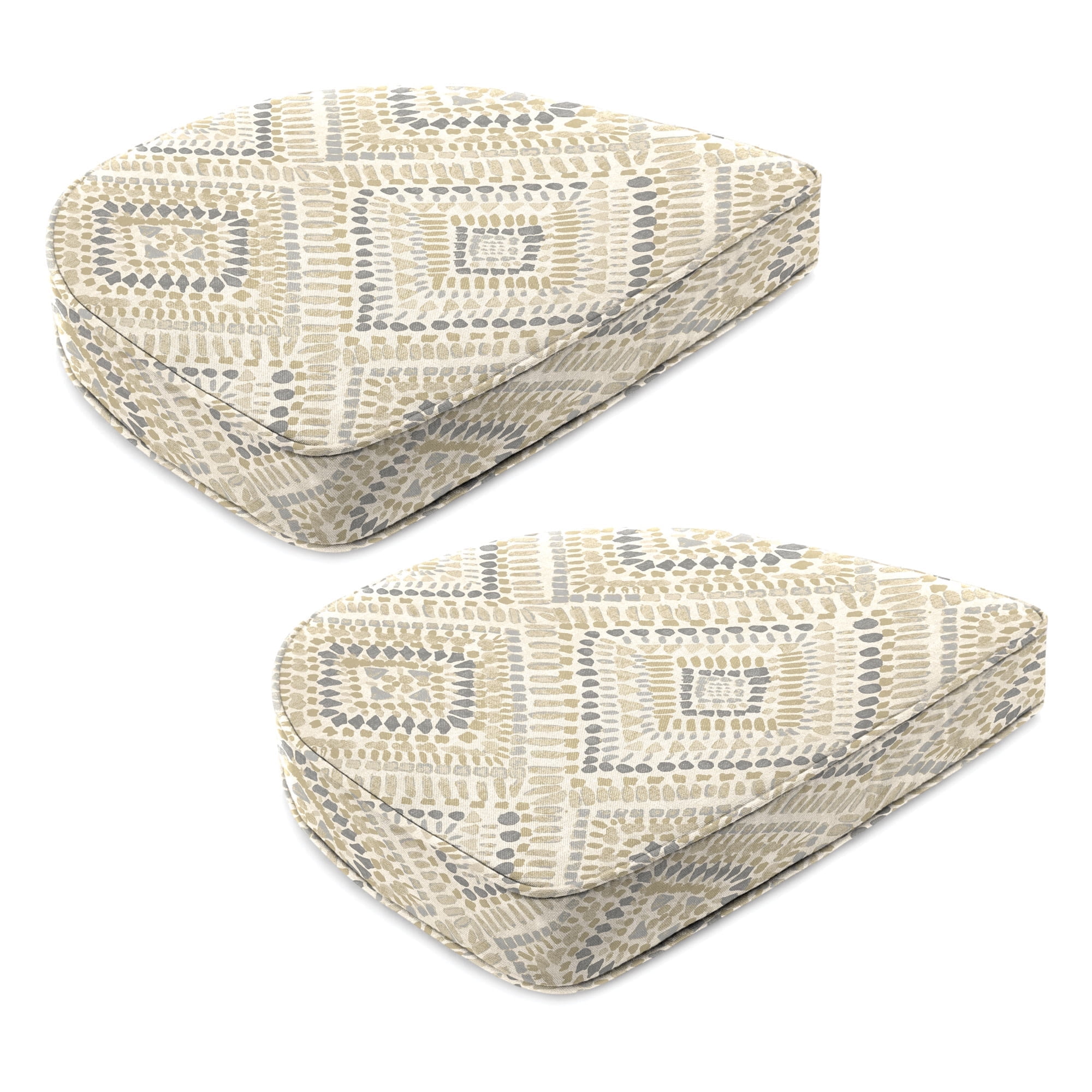 Jordan Manufacturing 17" x 18.5" Joli Scorn Beige Ikat Rectangular ...