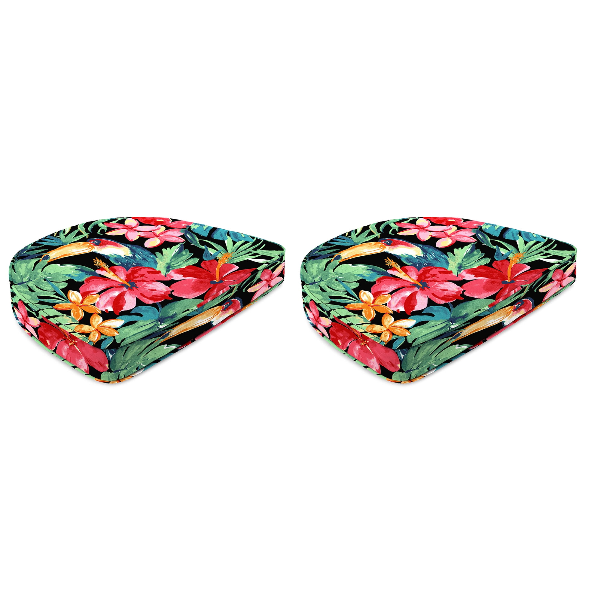 Jordan Manufacturing 17" x 18.5" Rani Citrus Black Tropical Rectangular ...