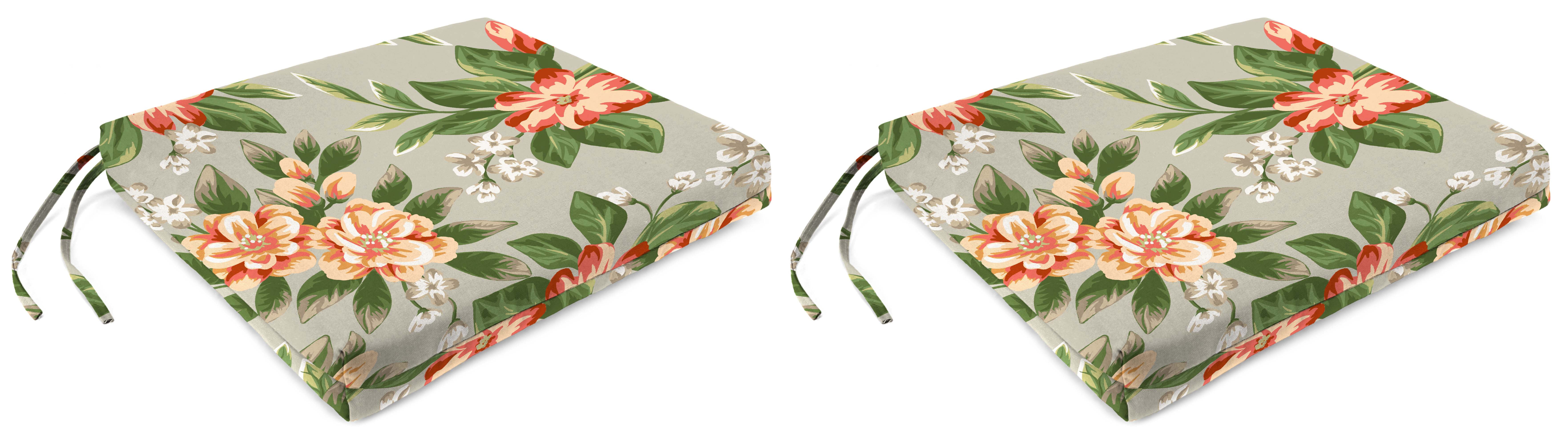 Jordan Manufacturing 17" x 19" Tori Cedar Grey Floral Rectangular ...