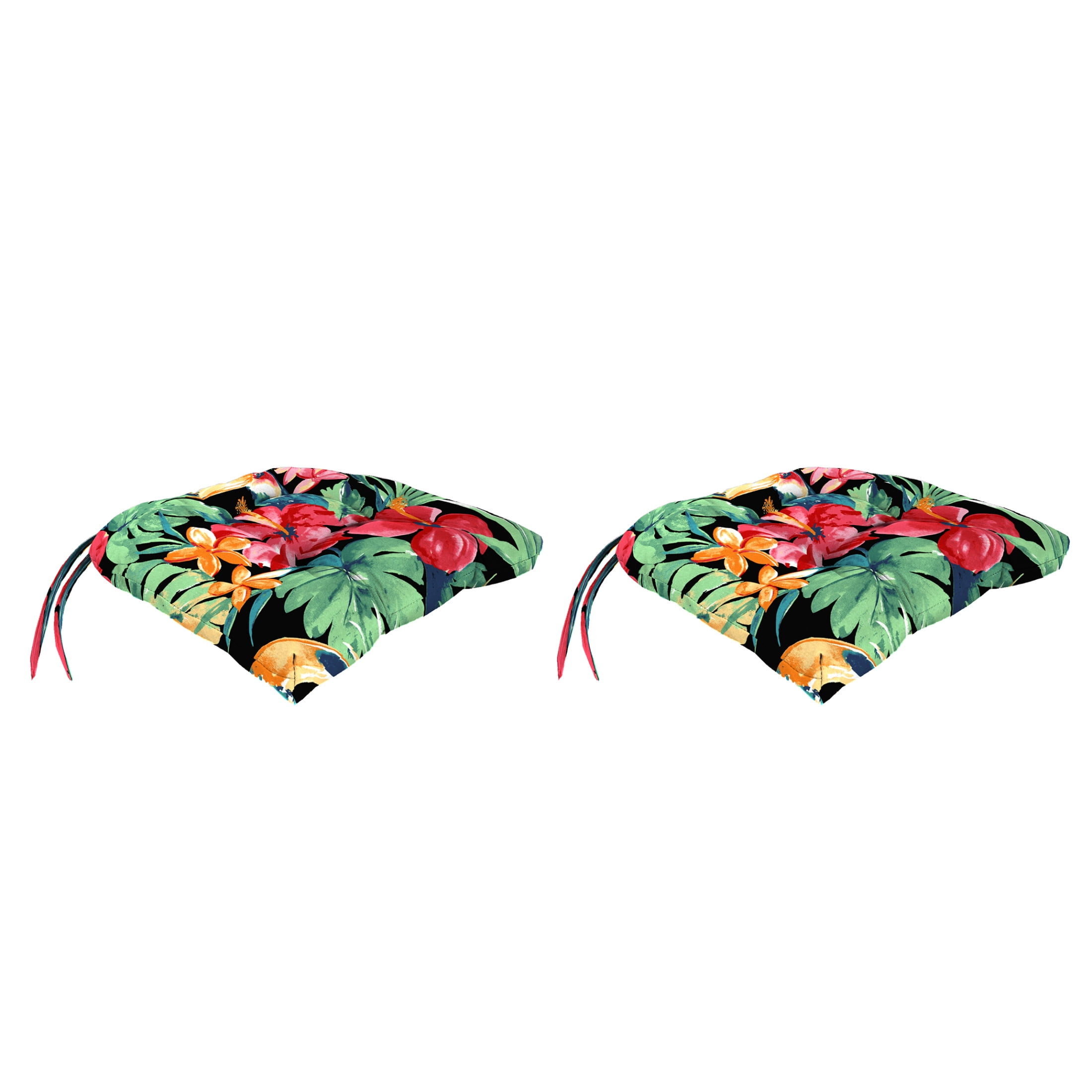 Jordan Manufacturing 18" x 17" Rani Citrus Black Tropical Rectangular ...