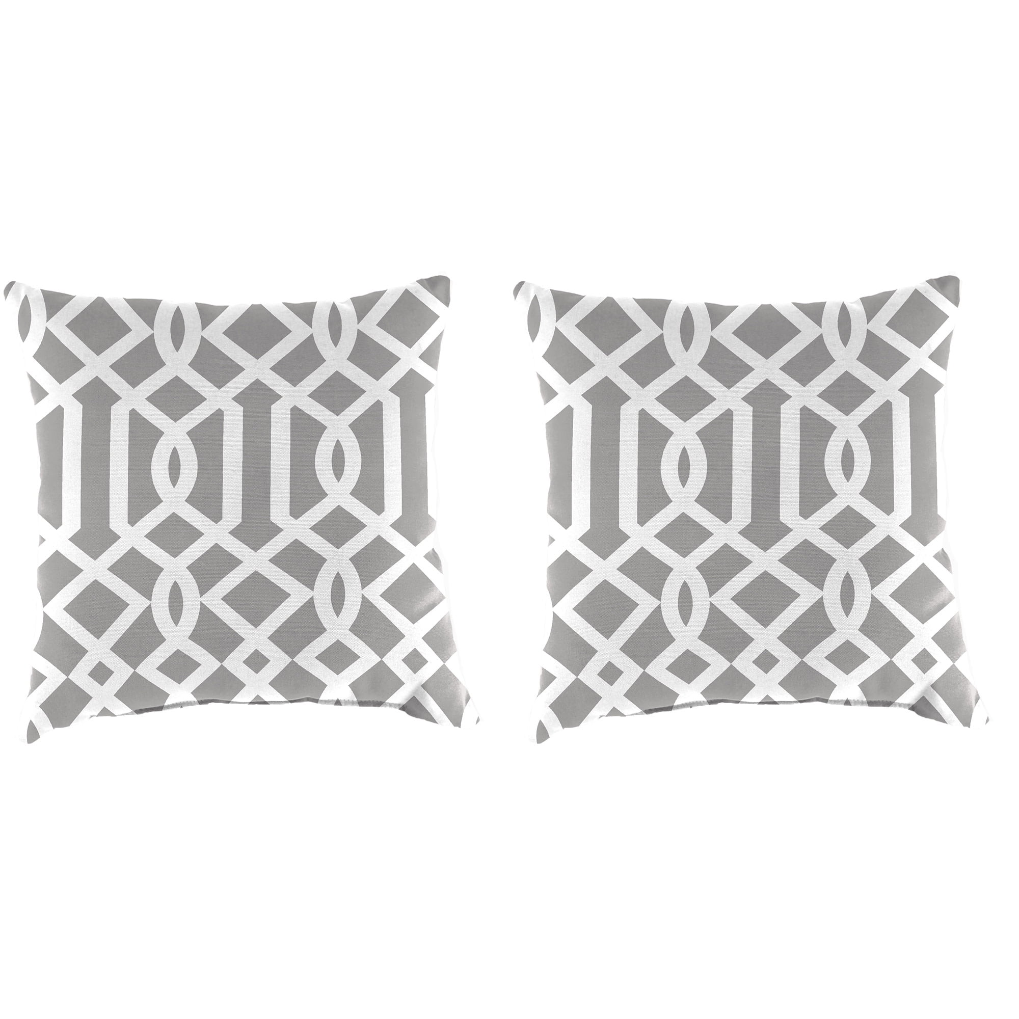 Jordan Manufacturing 18" x 18" Chauncey Pumice Gray Geometric Square ...