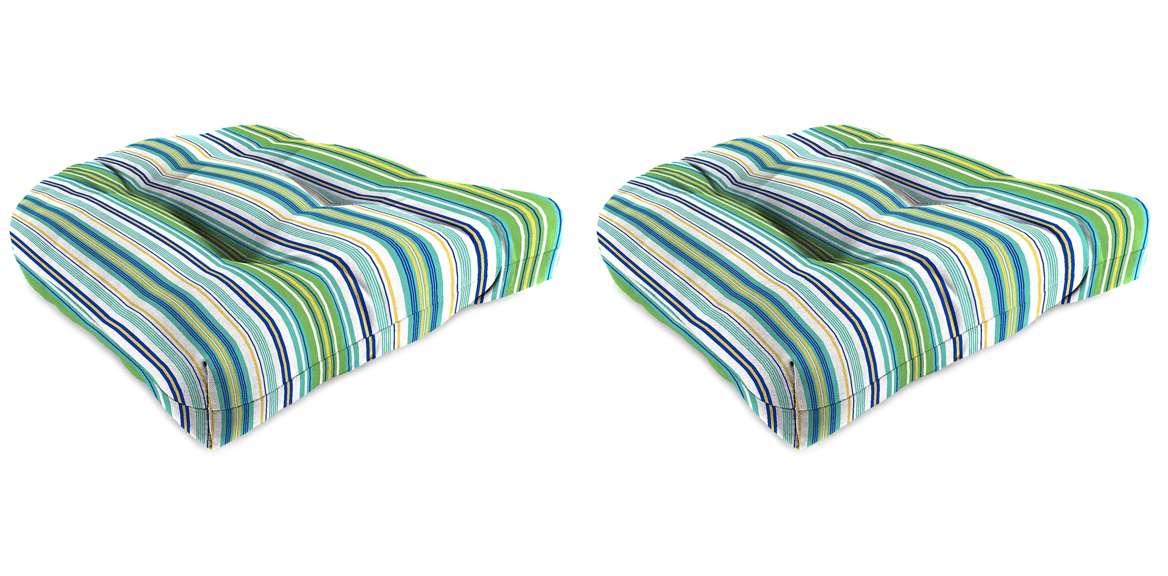 Jordan Manufacturing 19" x 19" Clique Fresco Blue Stripe Square Tufted ...