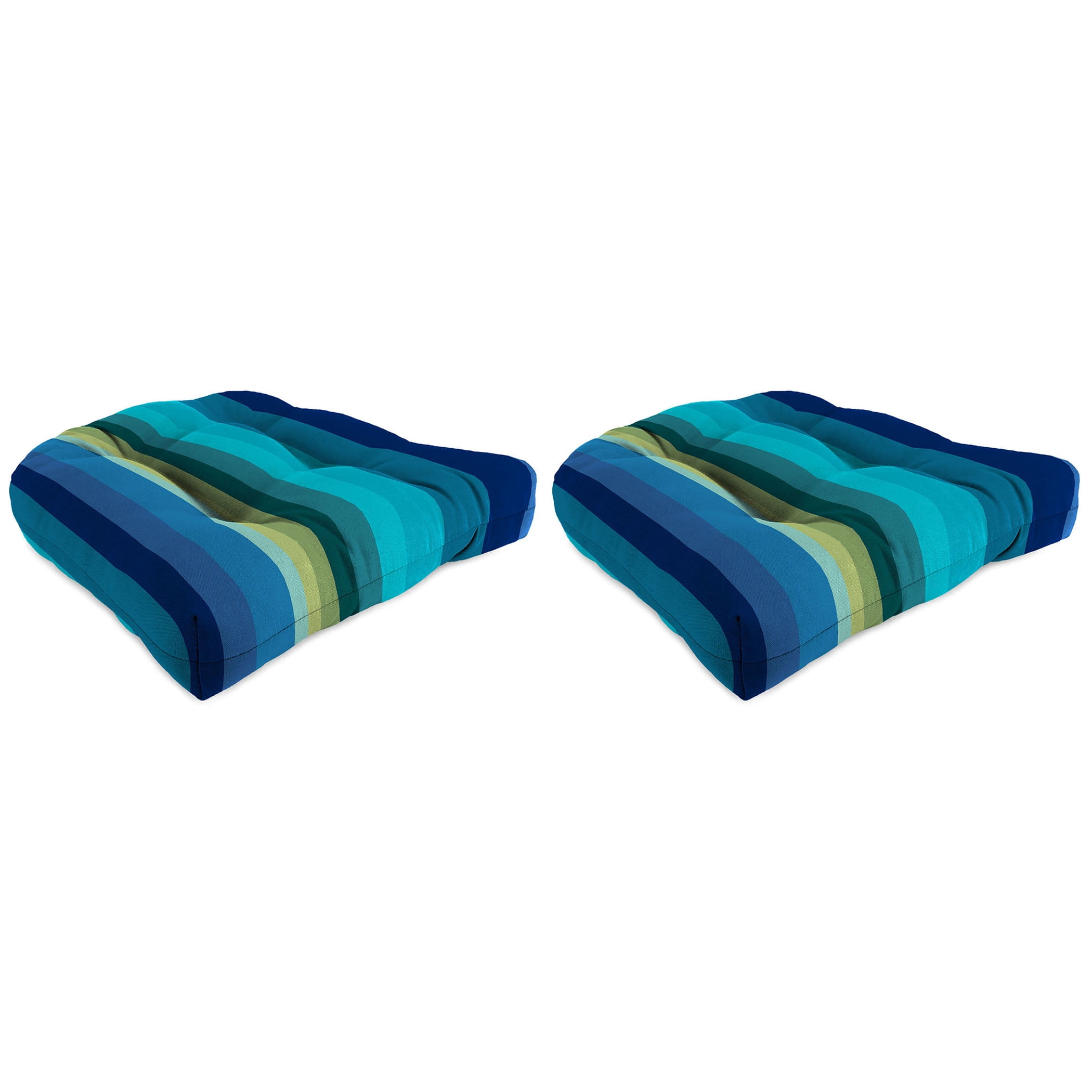 Jordan Manufacturing 19" x 19" Islip Teal Stripe Square Tufted ...