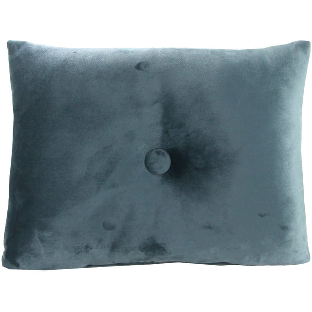 Jordan Manufacturing 20x14 Turkish Blue Velvet Tufted Decorative Lumbar ...