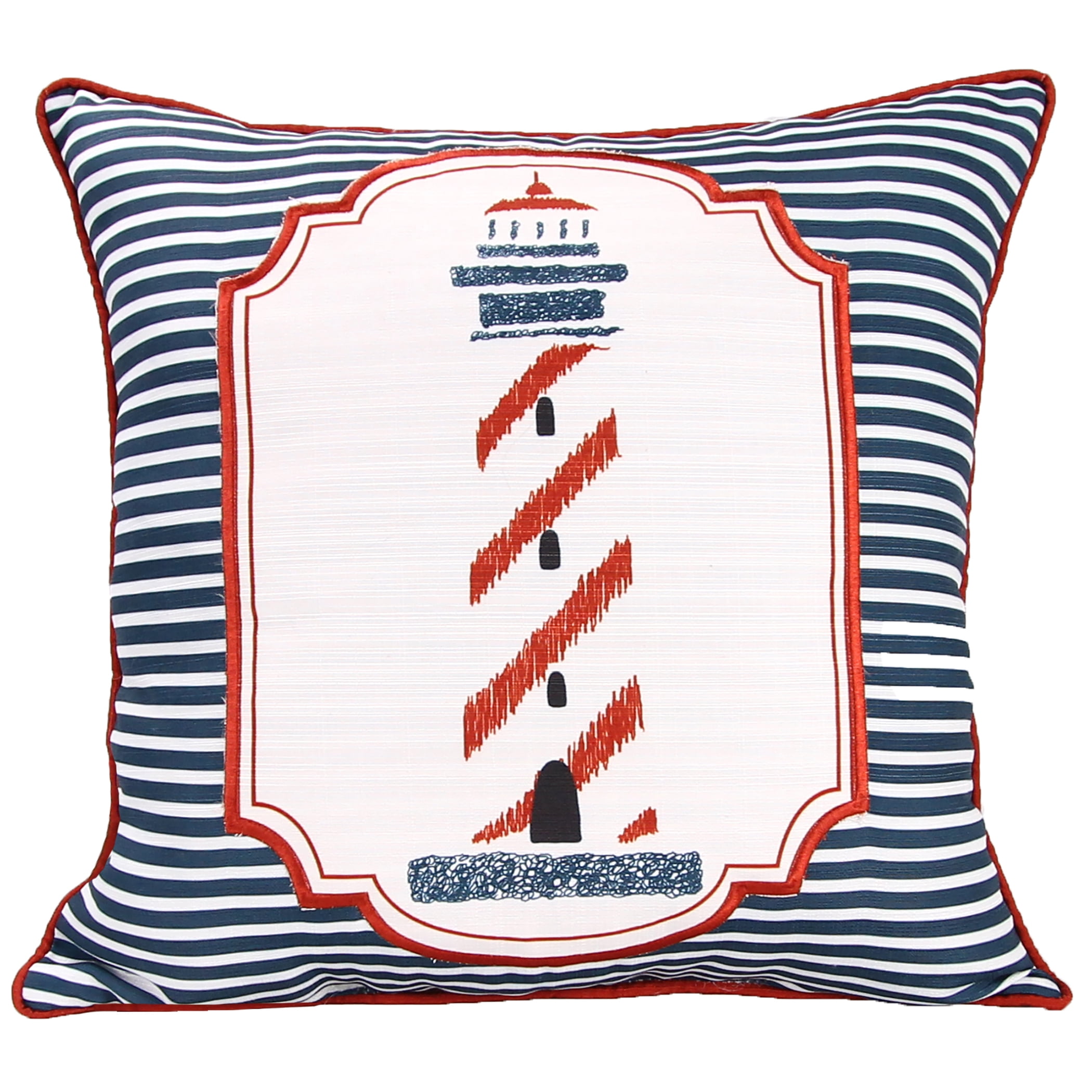 Jordan Manufacturing 20" x 20" Red, White and Blue Lighthouse Stripe ...