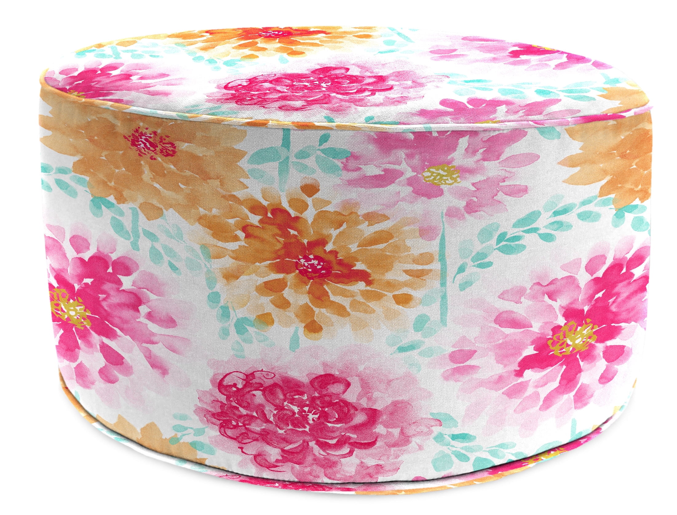 Jordan Manufacturing 24" Gardenia Bloom Multicolor Floral Round Outdoor ...