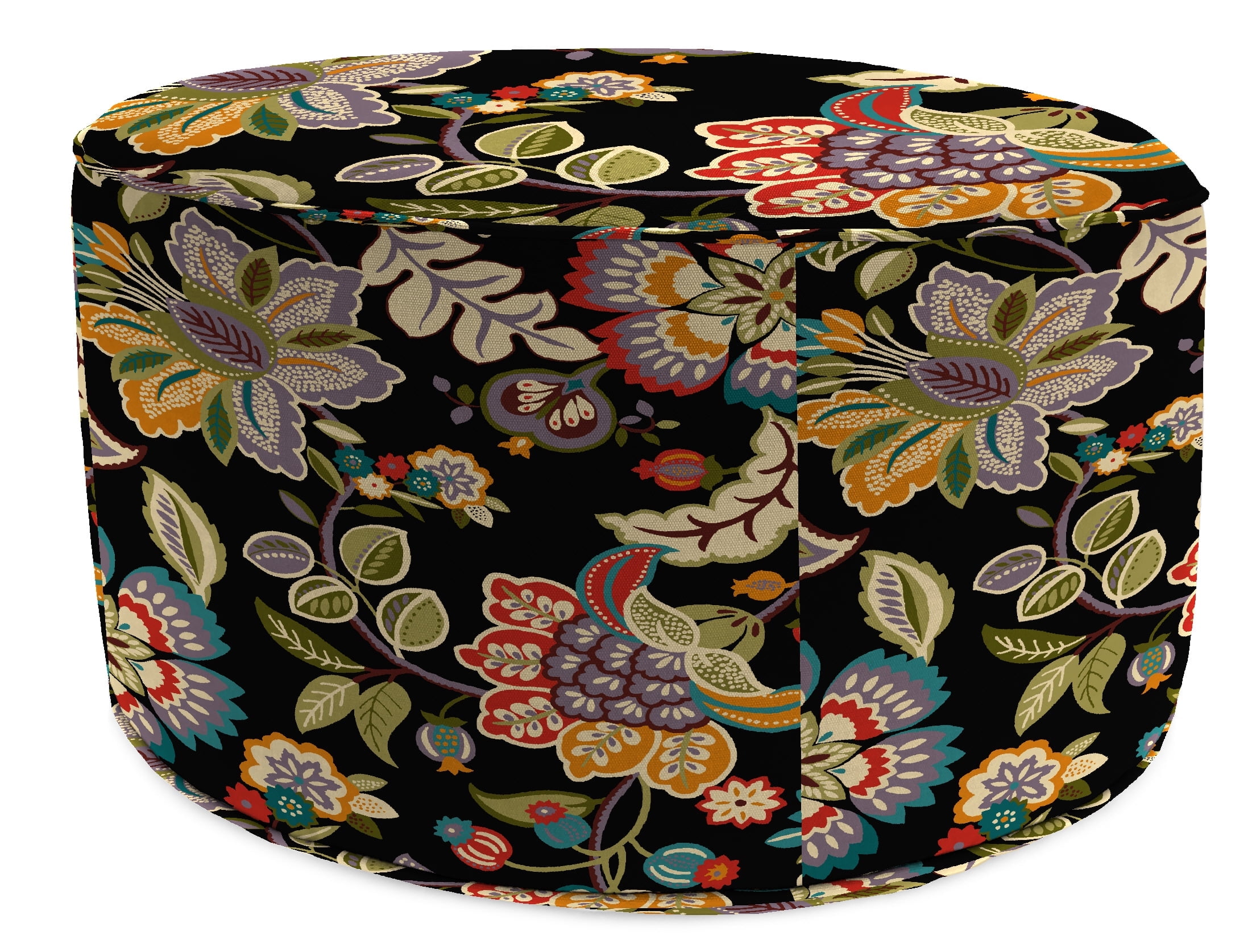 Jordan Manufacturing 24" Telfair Midnight Multicolor Paisley Round ...