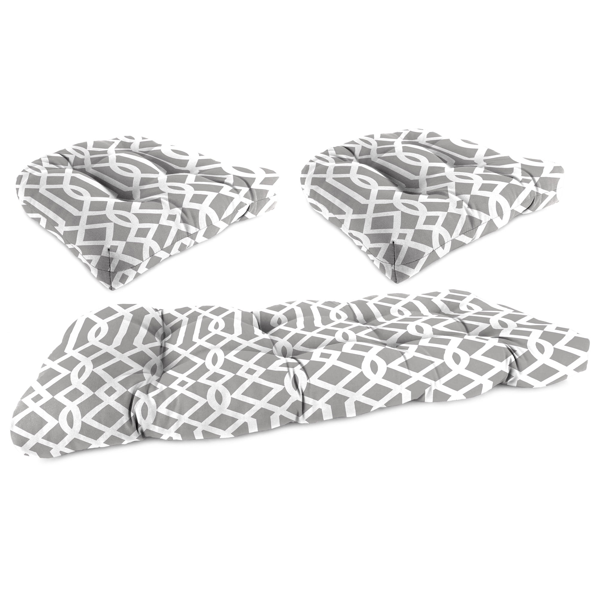 Jordan Manufacturing 3-Piece Chauncey Pumice Gray Geometric Tufted ...