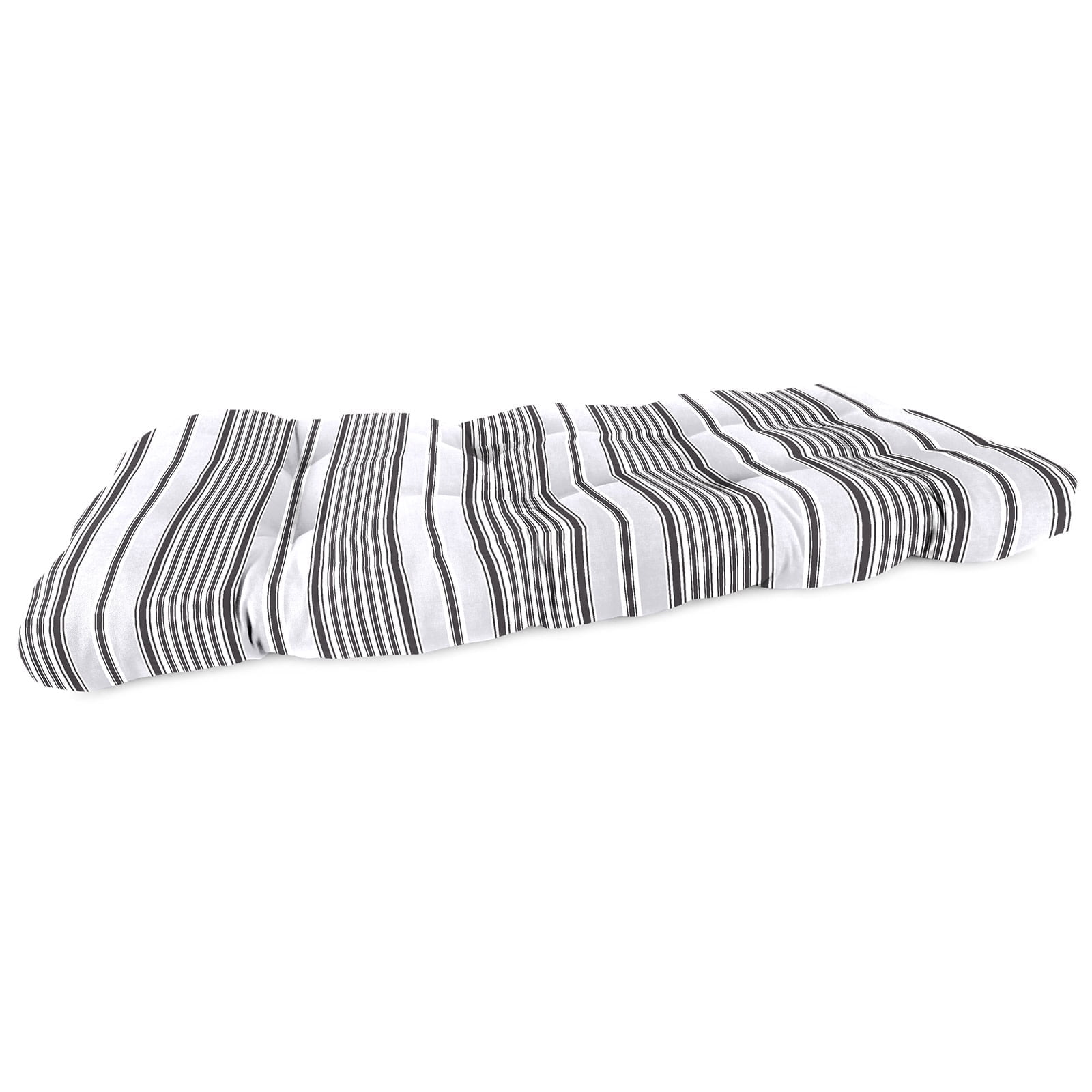 Jordan Manufacturing 43" x 19" Worth Black and Grey Stripe Rectangular ...