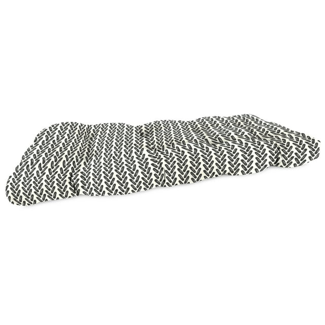 Jordan Manufacturing 44" x 18" Hatch Black Chevron Rectangular Tufted ...