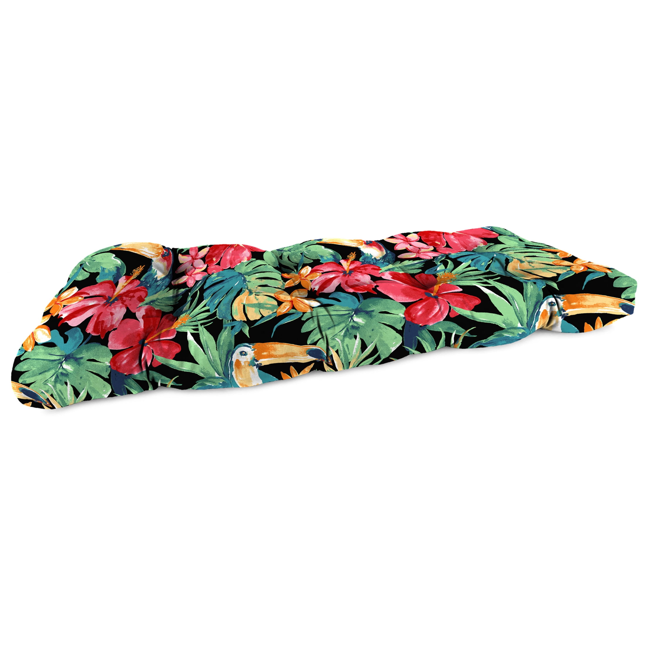 Jordan Manufacturing 44" x 18" Rani Citrus Black Tropical Rectangular ...
