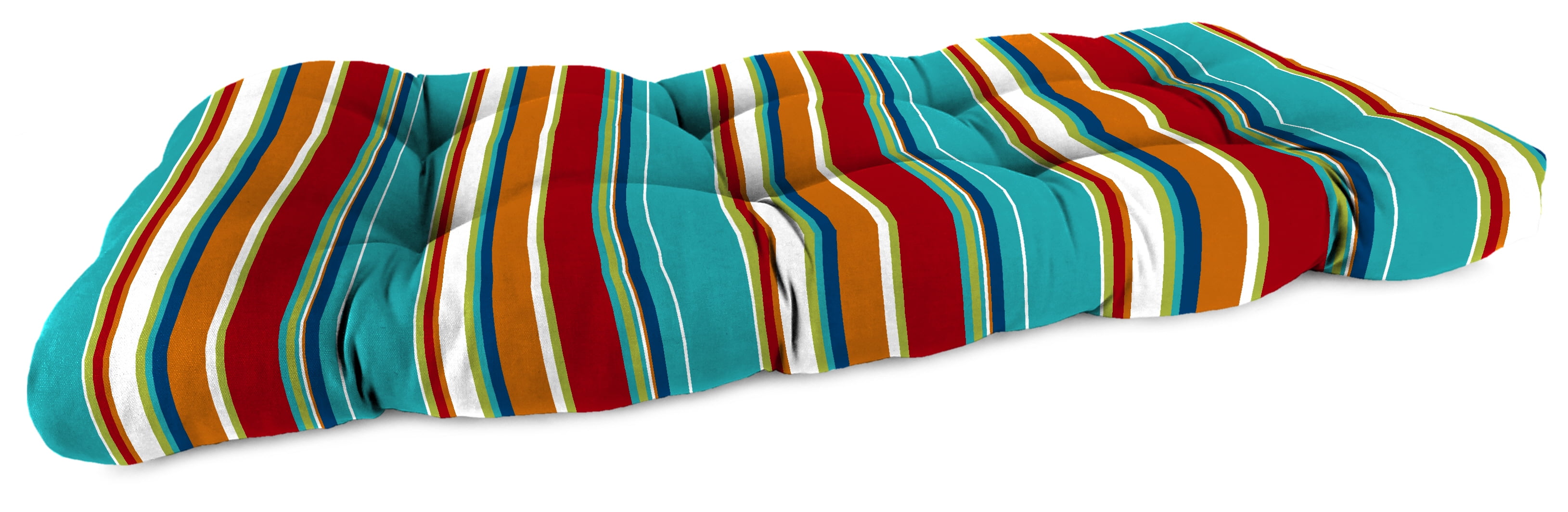 Jordan Manufacturing 44 x 18 in. Rectangular Tufted Outdoor Wicker ...