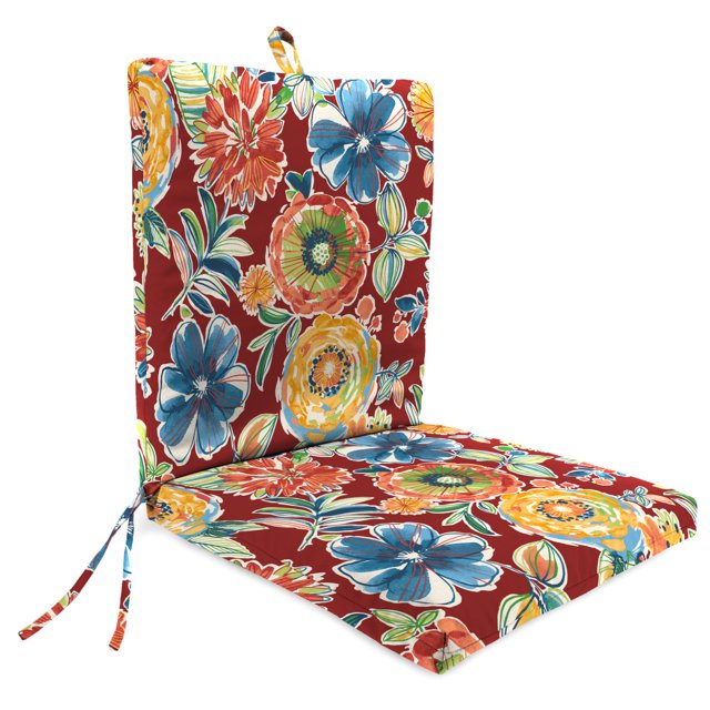 Jordan Manufacturing 44" x 21" Colsen Berry Red Floral Rectangular ...