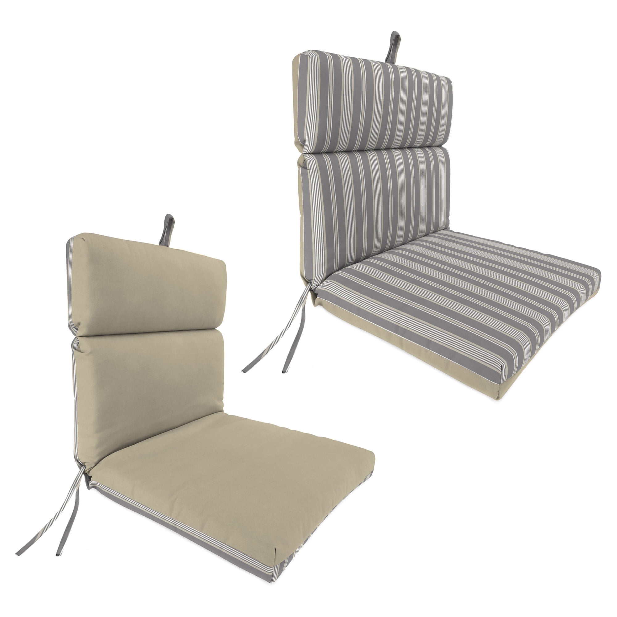 Jordan Manufacturing 44" x 22" Latigo Marzipan Beige Stripe and Canvas ...