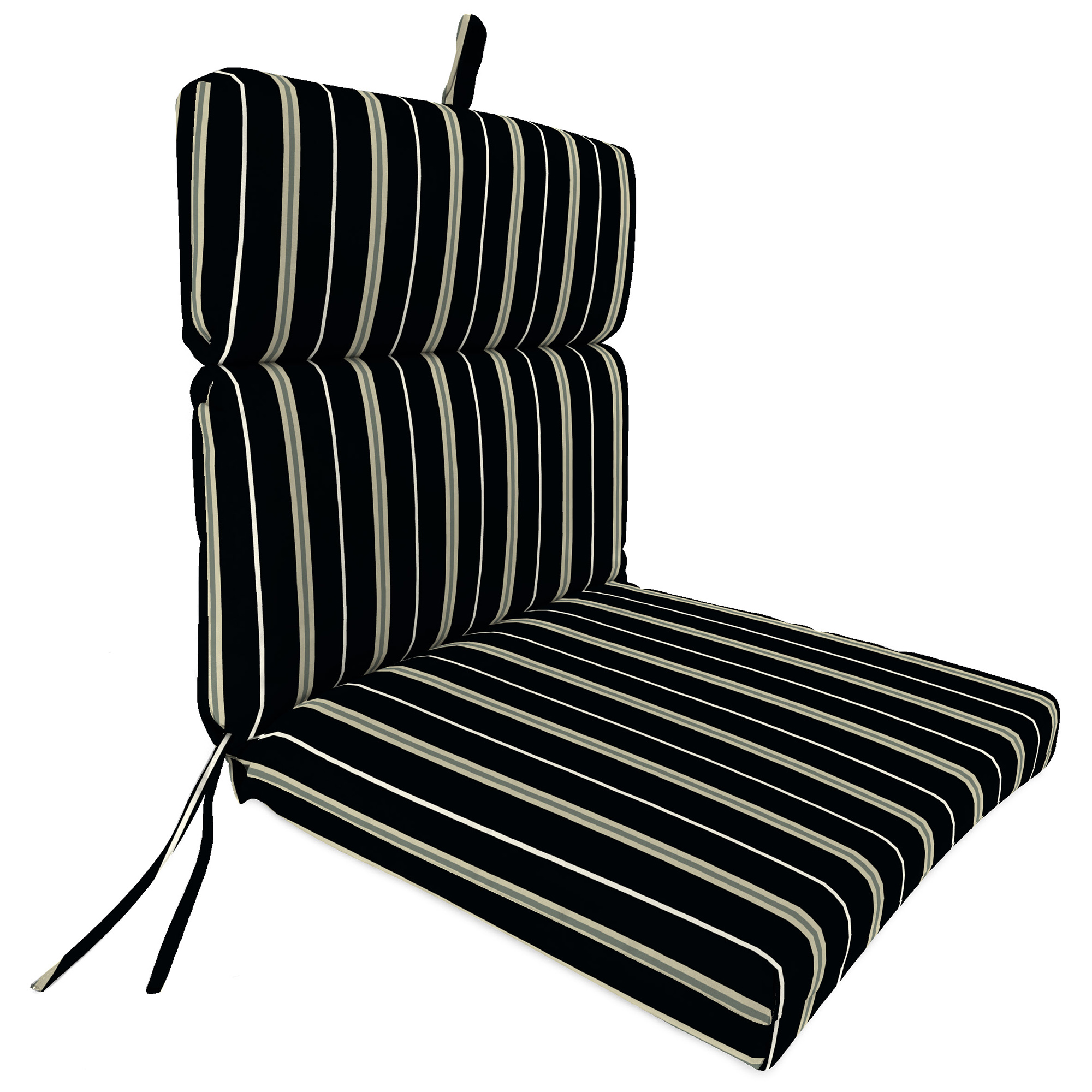 Jordan Manufacturing 44" x 22" Platt Ink Black Stripe Rectangular ...