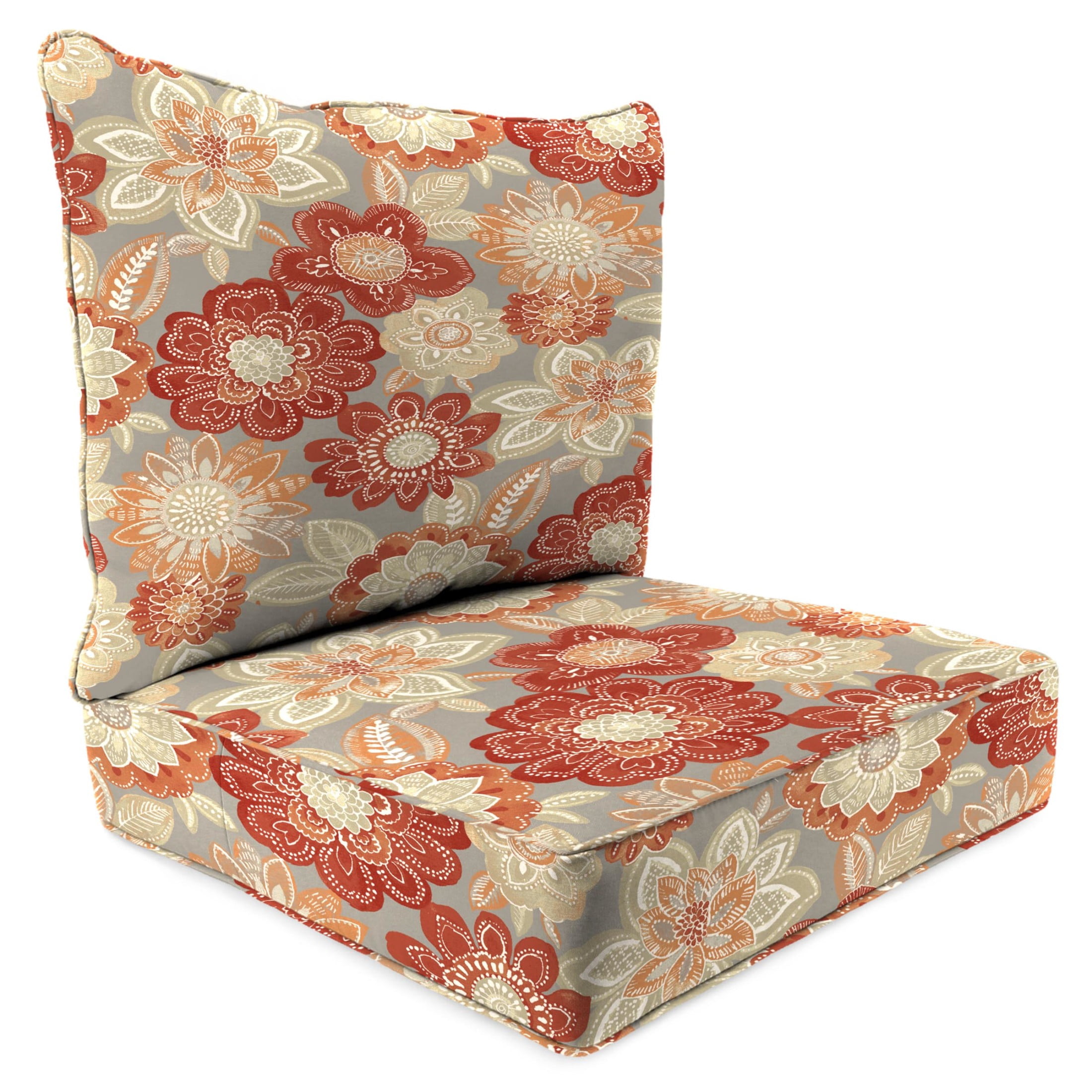 Jordan Manufacturing 46.5" x 24" Anita Scorn Grey Floral Rectangular ...