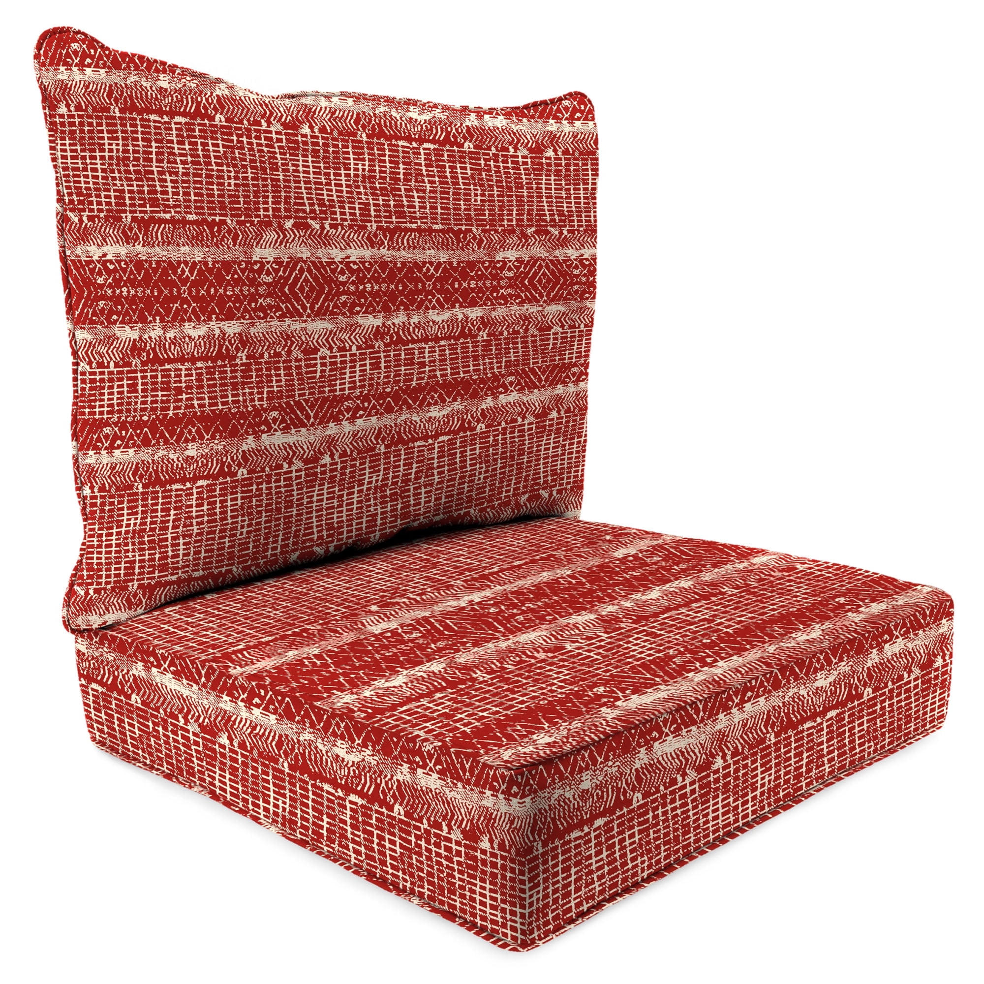 Jordan Manufacturing 46.5" x 24" Everest Caramel Red Ikat Rectangular ...