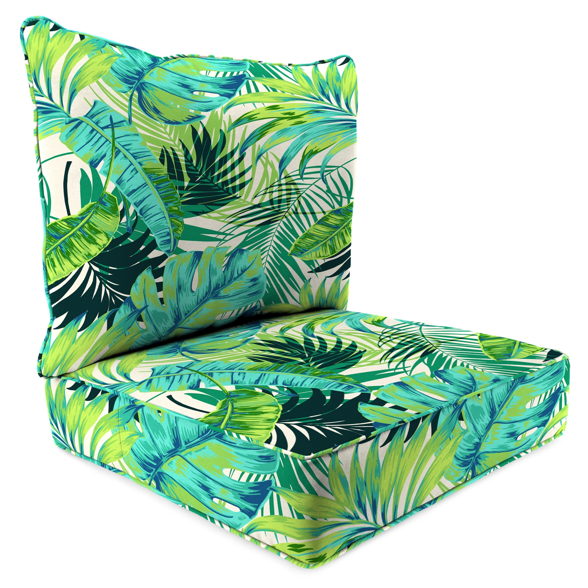 Jordan Manufacturing 46.5" x 24" Kadir Iceberg Green Leaves Rectangular ...