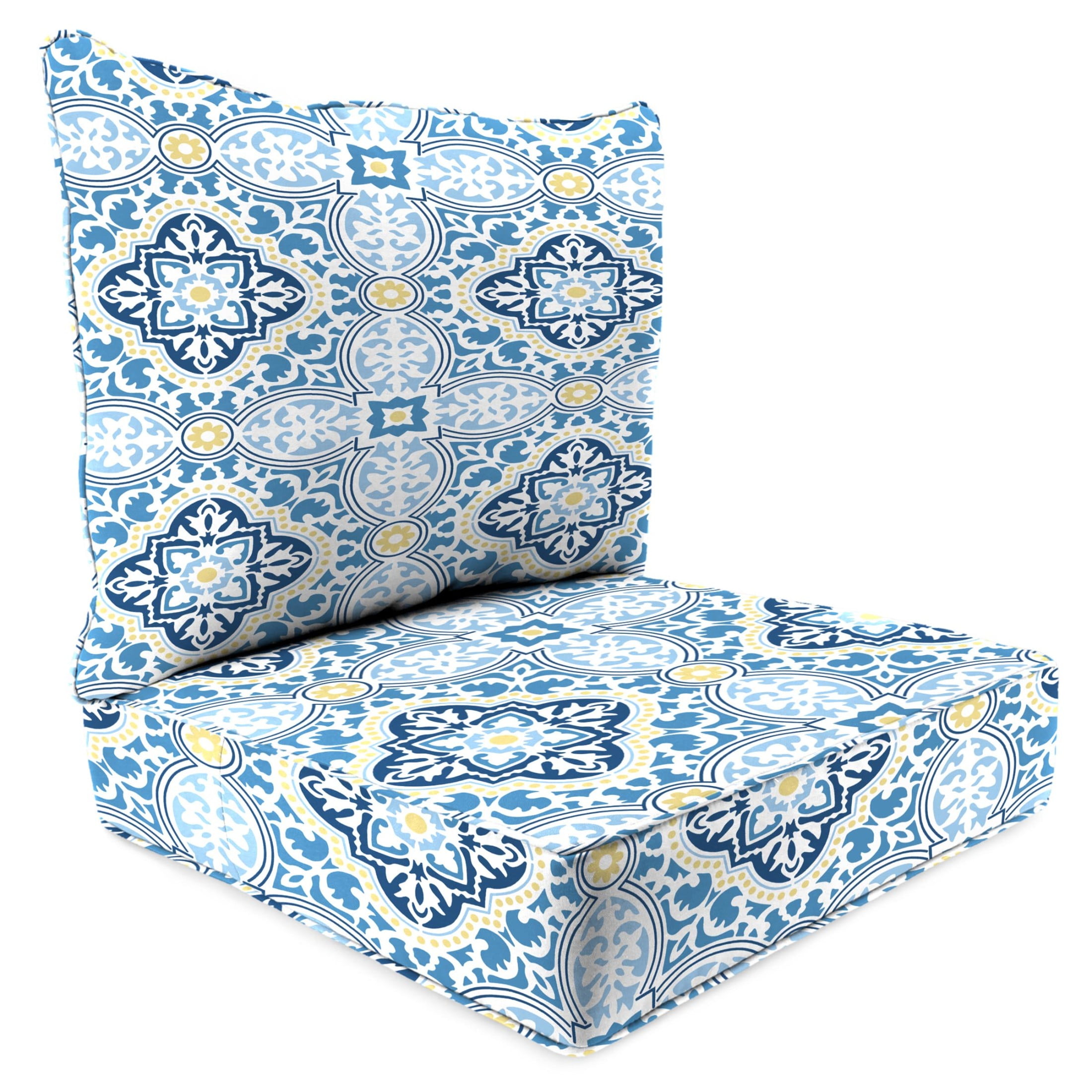 Jordan Manufacturing 46.5" x 24" Rave Sky Blue Quatrefoil Rectangular ...
