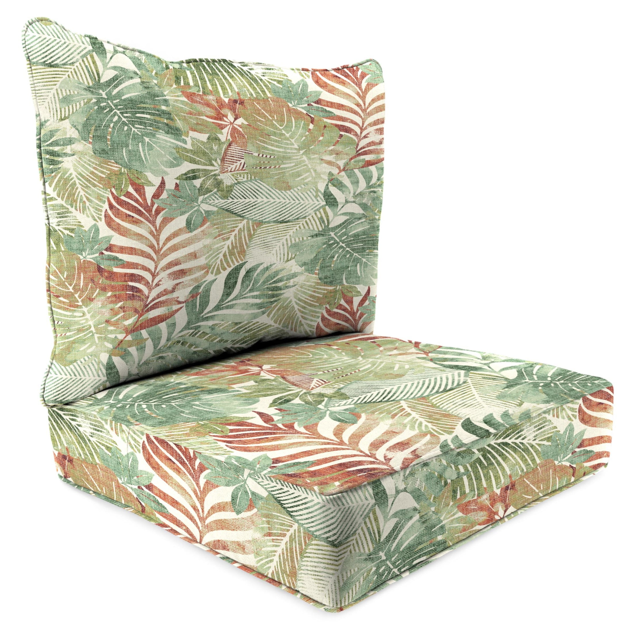 Jordan Manufacturing 46.5" x 24" Wesley Almond Green Leaves Rectangular ...