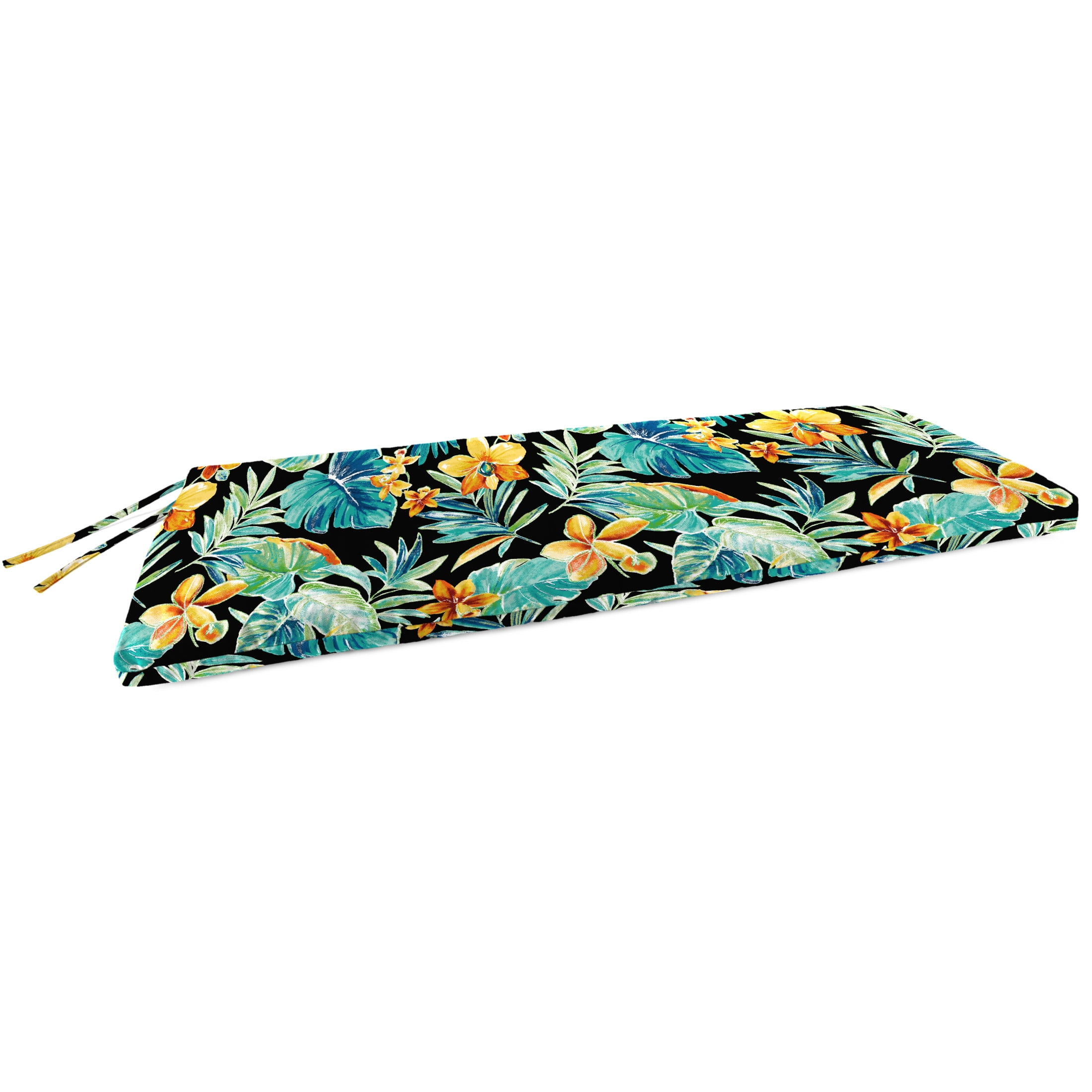 Jordan Manufacturing 48" x 18" Halsey Navy Floral Rectangular Outdoor ...