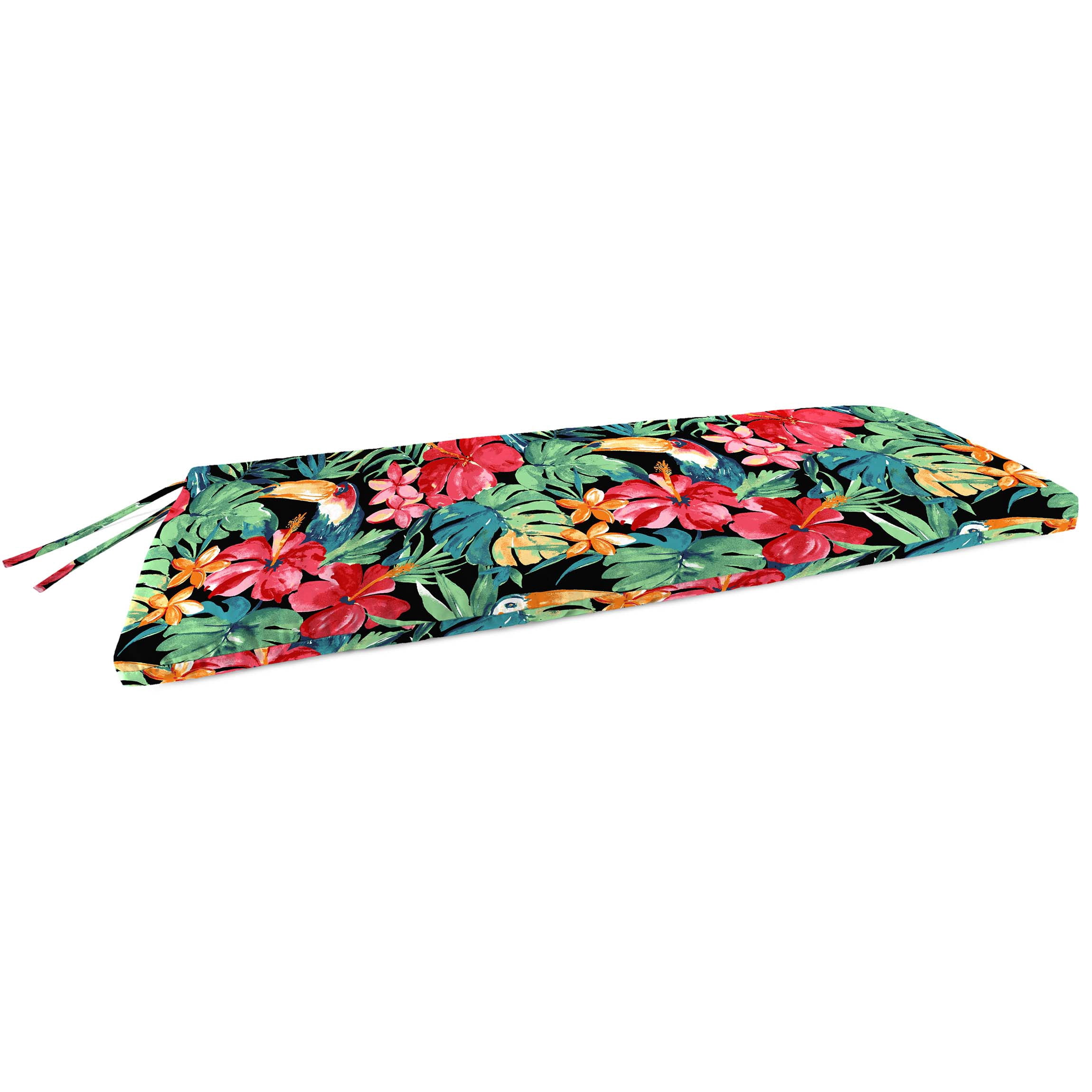 Jordan Manufacturing 48" x 18" Rani Citrus Black Tropical Rectangular ...