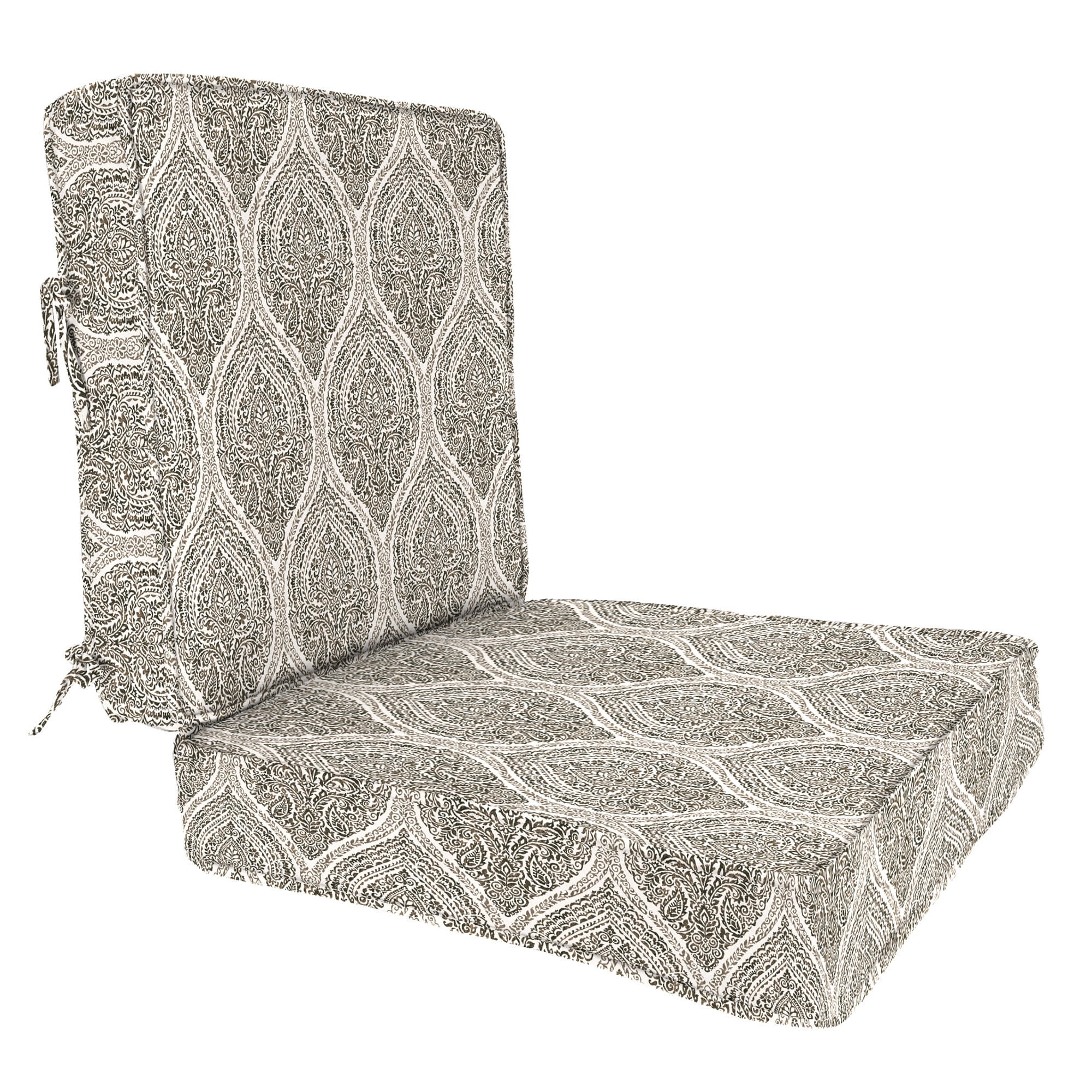 Jordan Manufacturing 48" x 24" Andorra Umber Brown Damask Rectangular ...