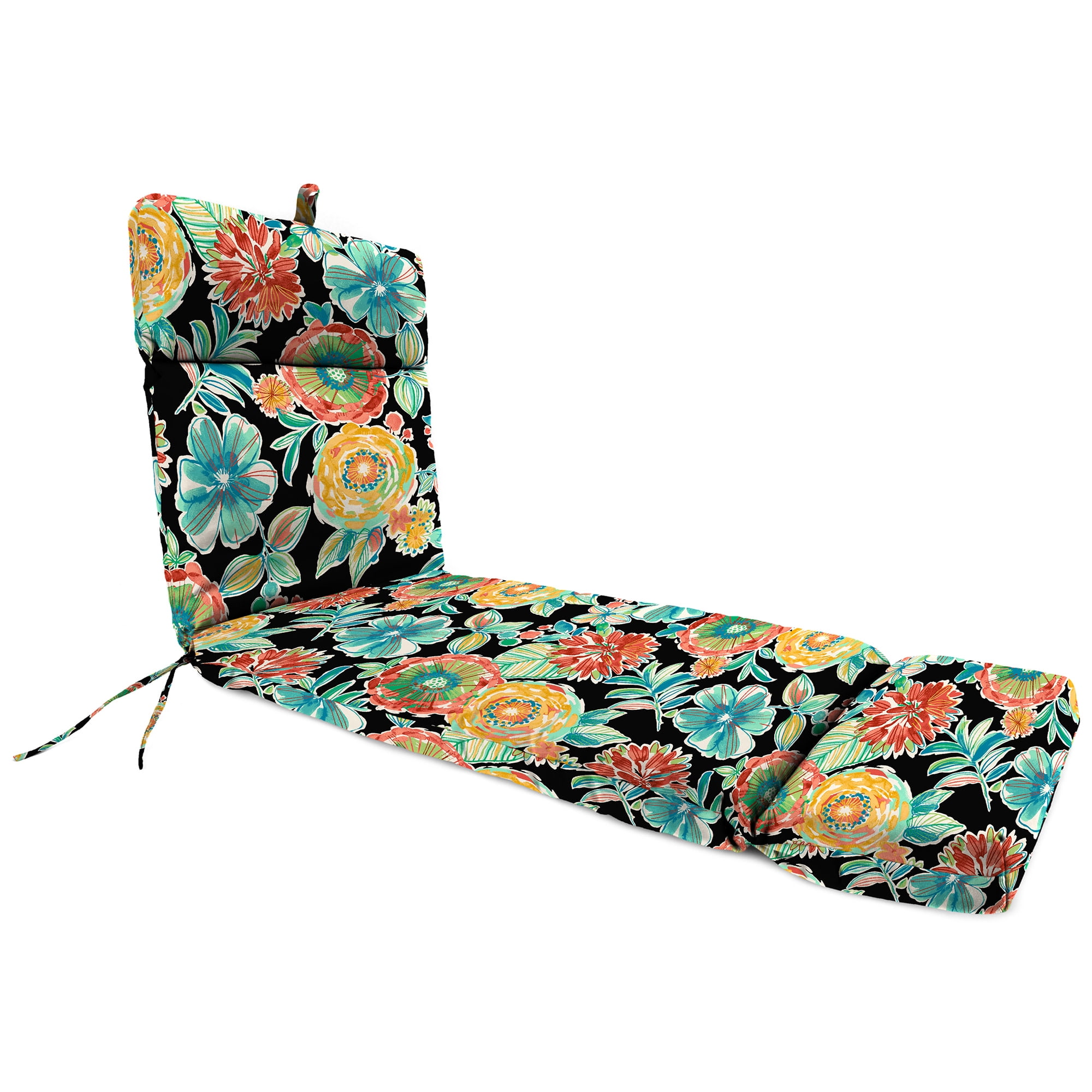 Jordan Manufacturing 72" x 22" Colsen Noir Black Floral Rectangular ...