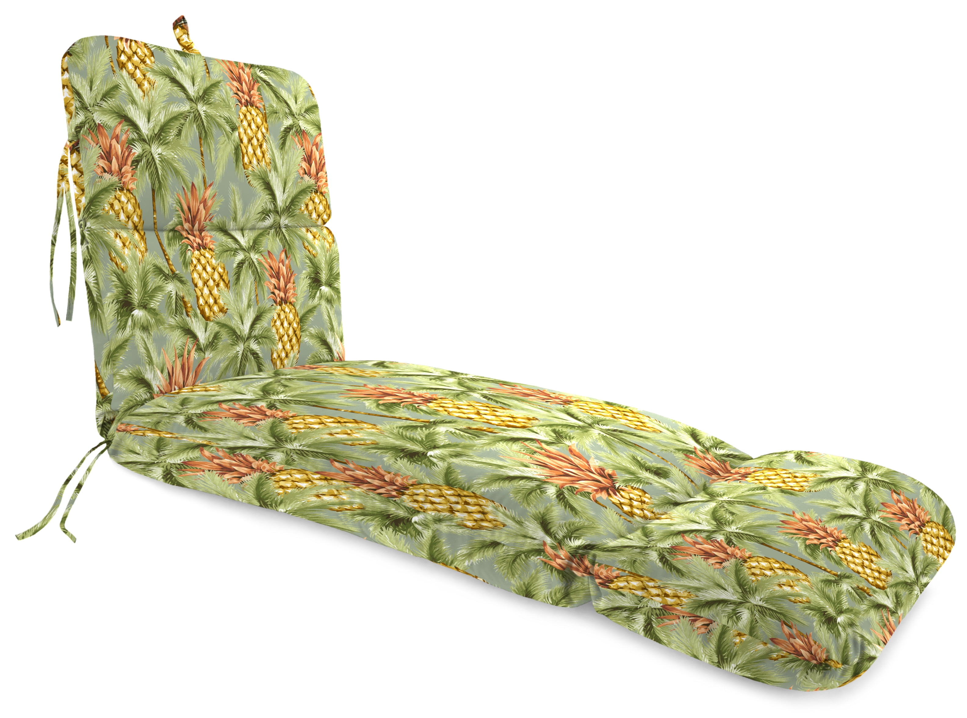 Jordan Manufacturing 74" x 22" Luau Breeze Green Tropical Rectangular Outdoor Chaise Lounge ...