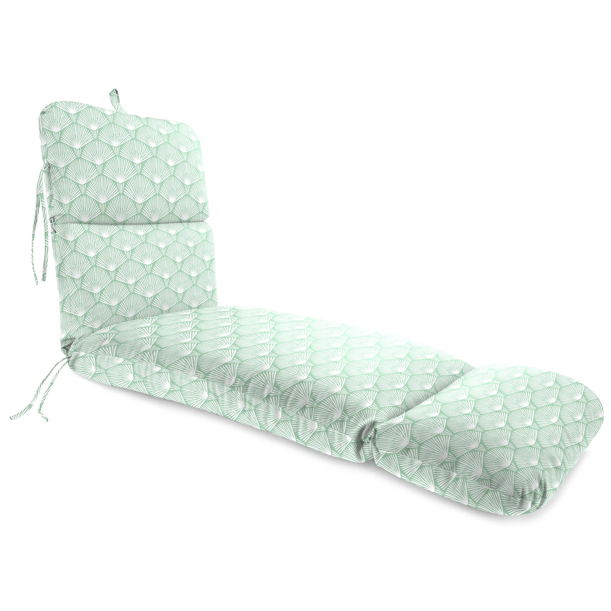 Jordan Manufacturing 74" x 22" Lugana Seagreen Mint Green Geometric Rectangular Outdoor Chaise ...