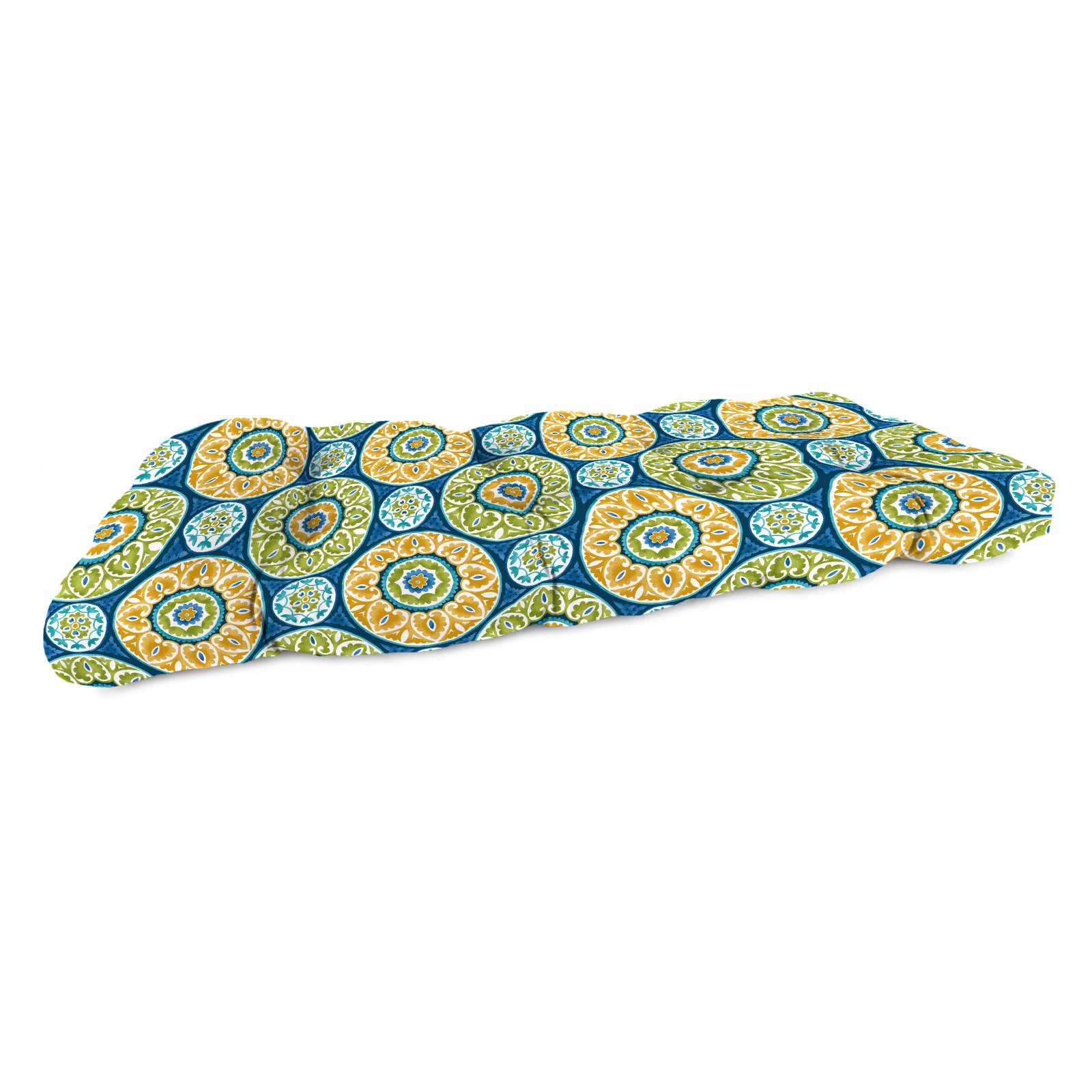 Jordan Manufacturing Capri Medallion Wicker Outdoor Settee Cushion ...