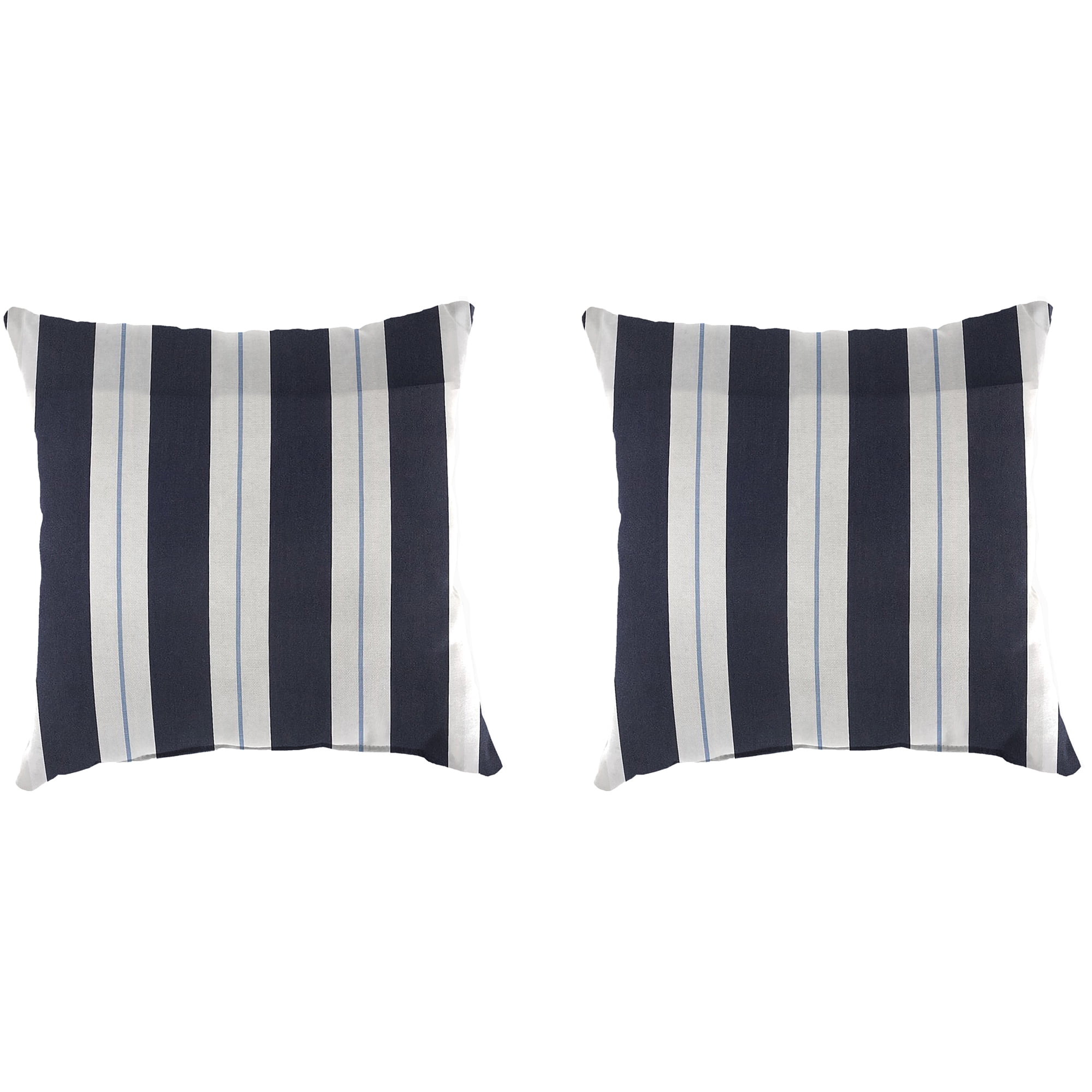 Jordan Manufacturing Sunbrella 18" x 18" Relate Harbor Blue Stripe ...