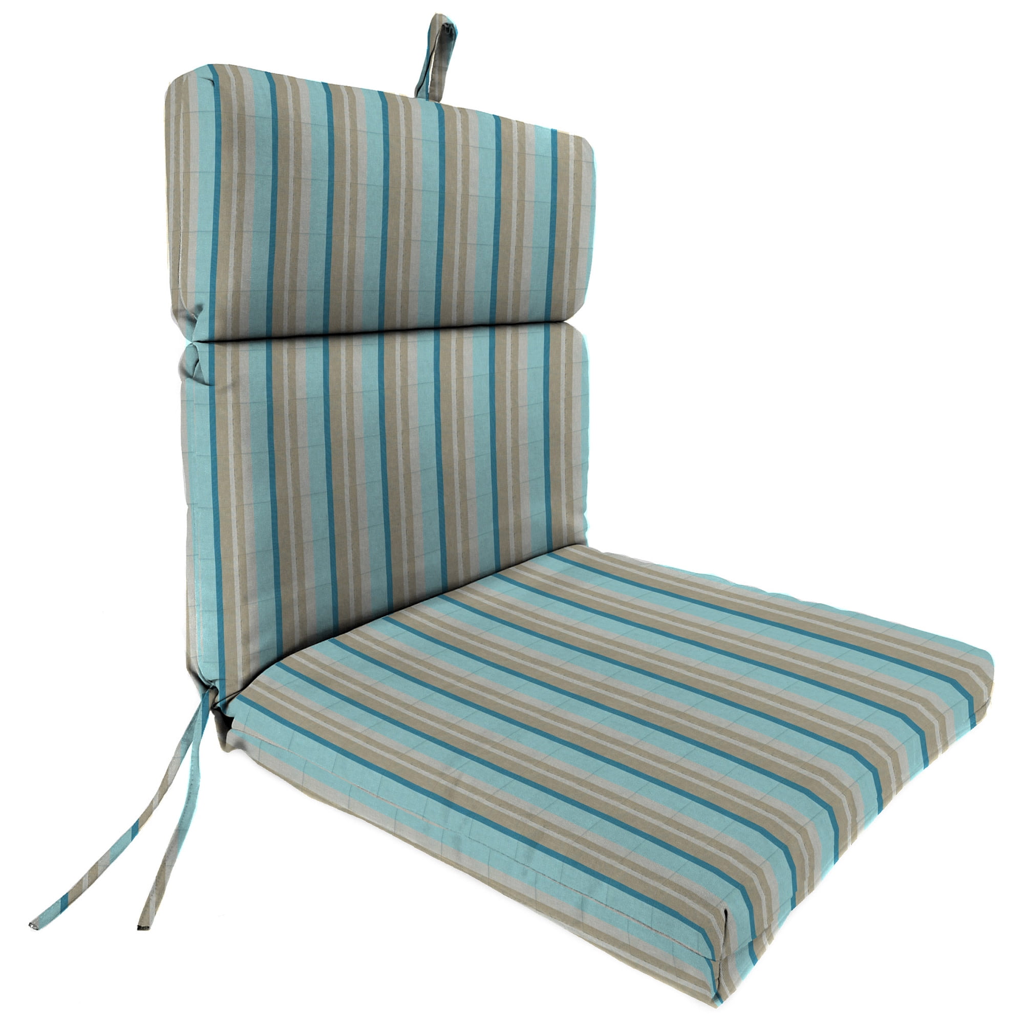 Jordan Manufacturing Sunbrella 44" x 22" Gateway Mist Blue and Beige ...