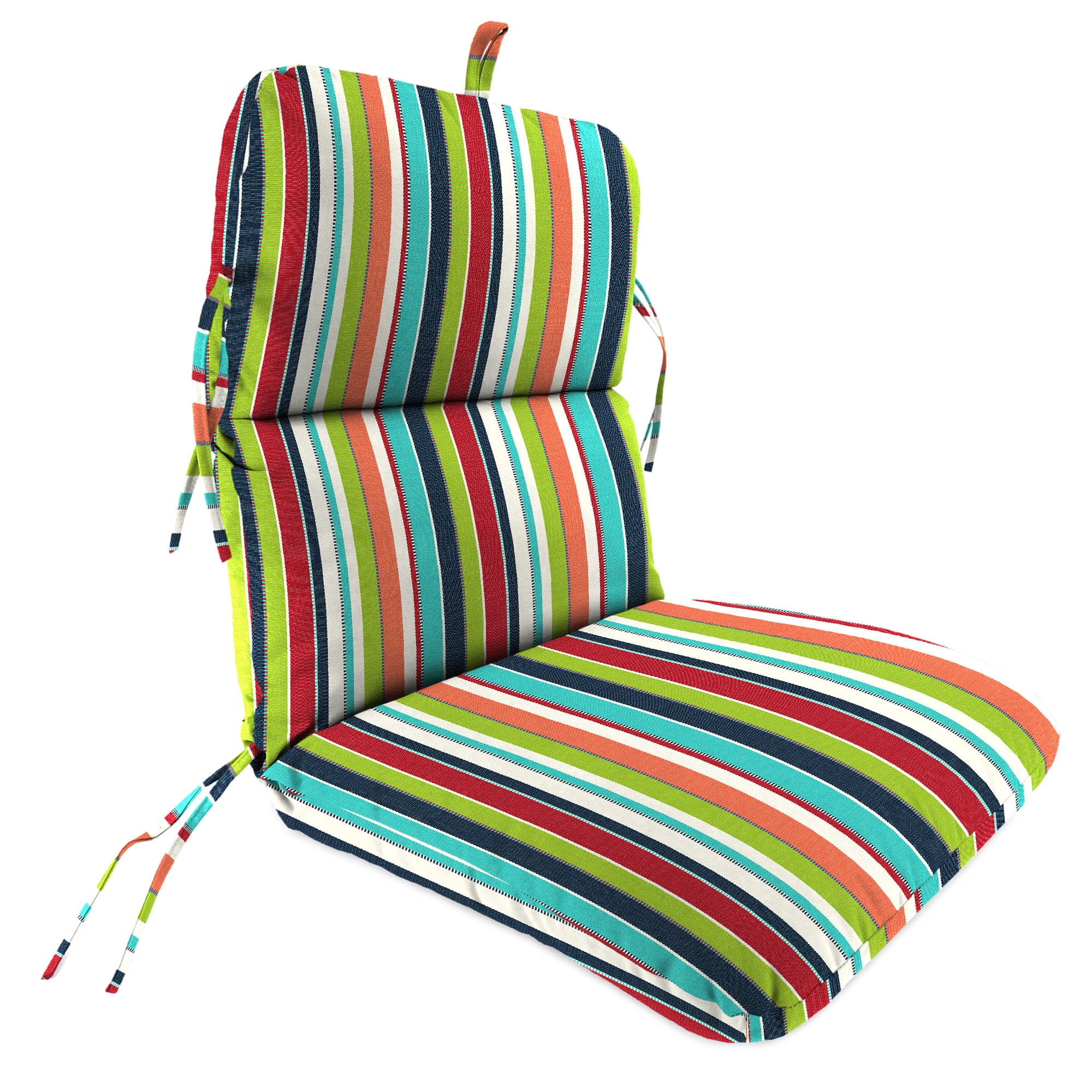 45" x 22" Rectangular Outdoor Chair Cushion with Ties and Hanger Loop ...
