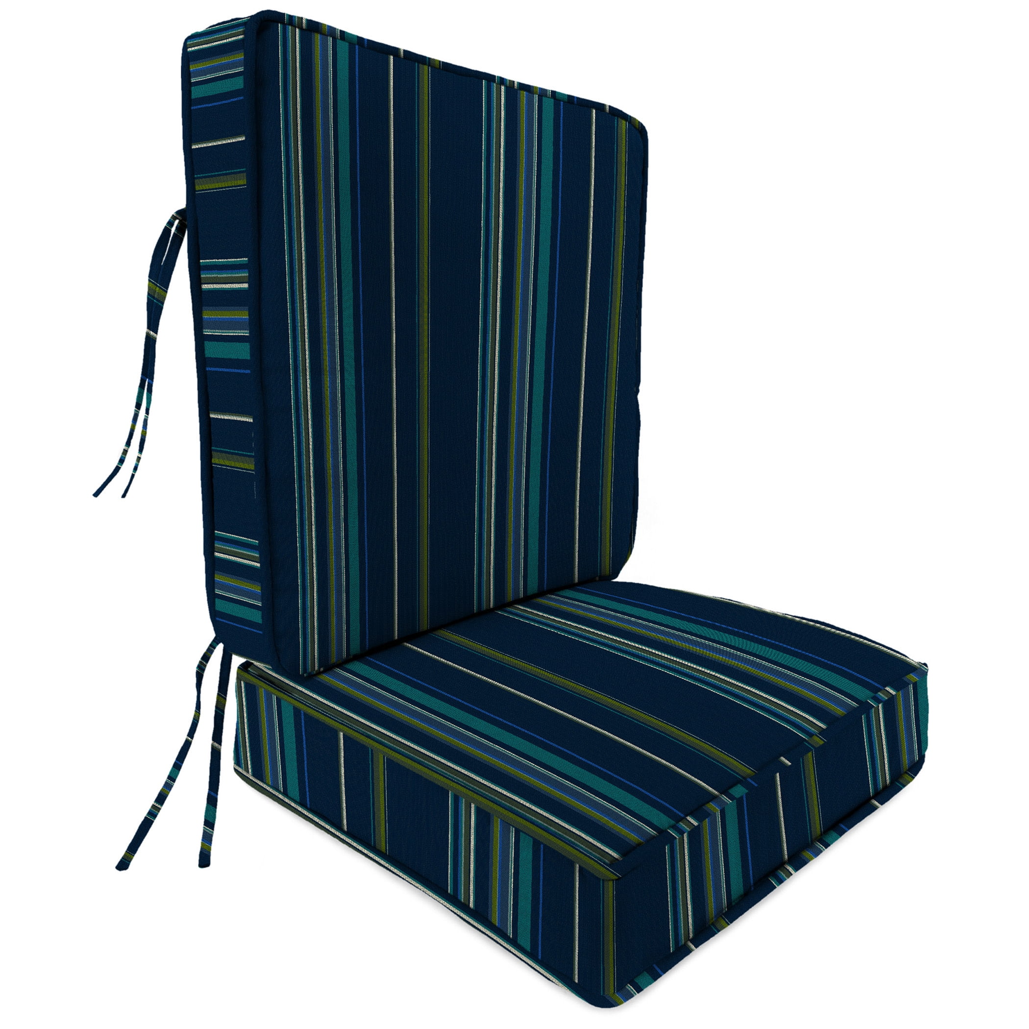 Jordan Manufacturing Sunbrella 45" x 22" Stanton Lagoon Navy Stripe ...