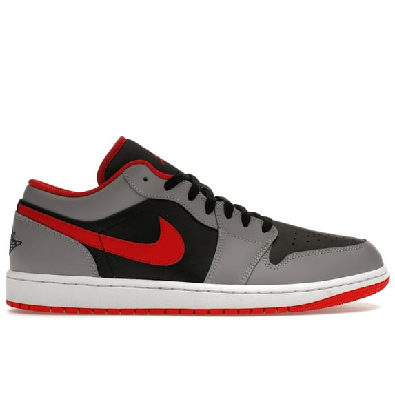 Jordan Men's 1 Low Black Light Smoke Grey Gym Red Basketball Shoes ...