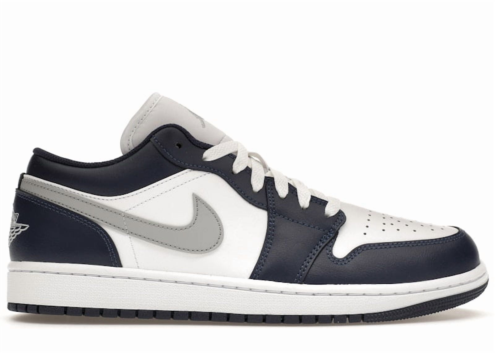 Jordan Men's 1 Low Wolf Grey Midnight Navy Basketball Shoes, from ...