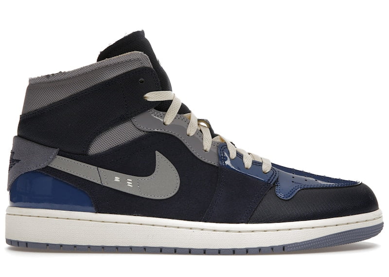 Jordan Men's 1 Mid SE Craft Obsidian French Blue Ashen Slate White ...