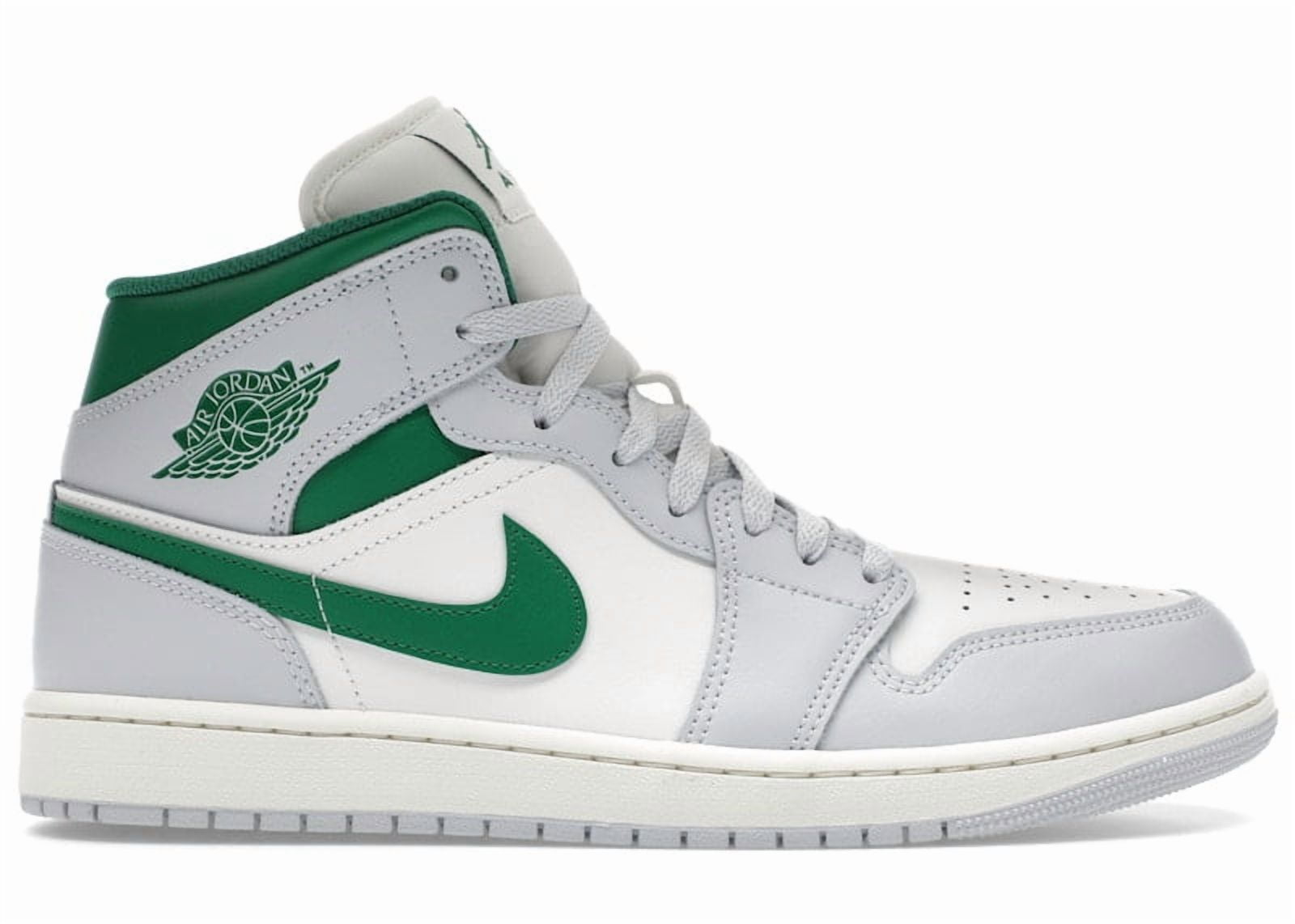 Jordan Men's 1 Mid White Pure Platinum Pine Green, from StockX - Walmart.com