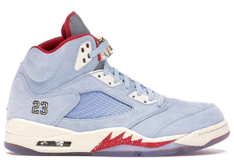 Jordan Men's 5 Retro Trophy Room Ice Blue Basketball Shoes, from StockX ...
