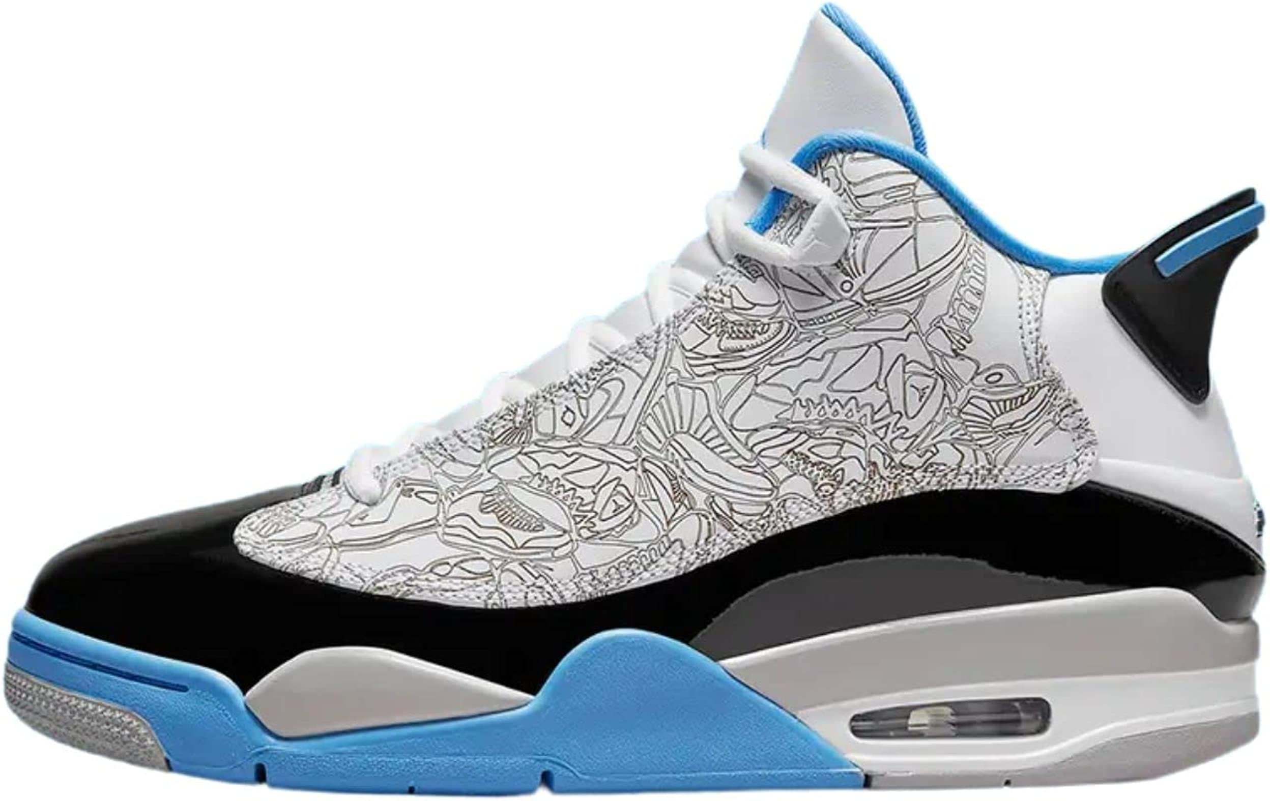 Jordan Mens Dub Zero Basketball Shoes,White/University Blue-black,9 ...